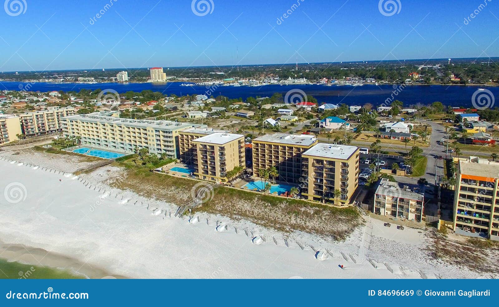 Fort Walton Beach Aerial View, FL Stock Image - Image of coast, fort ...