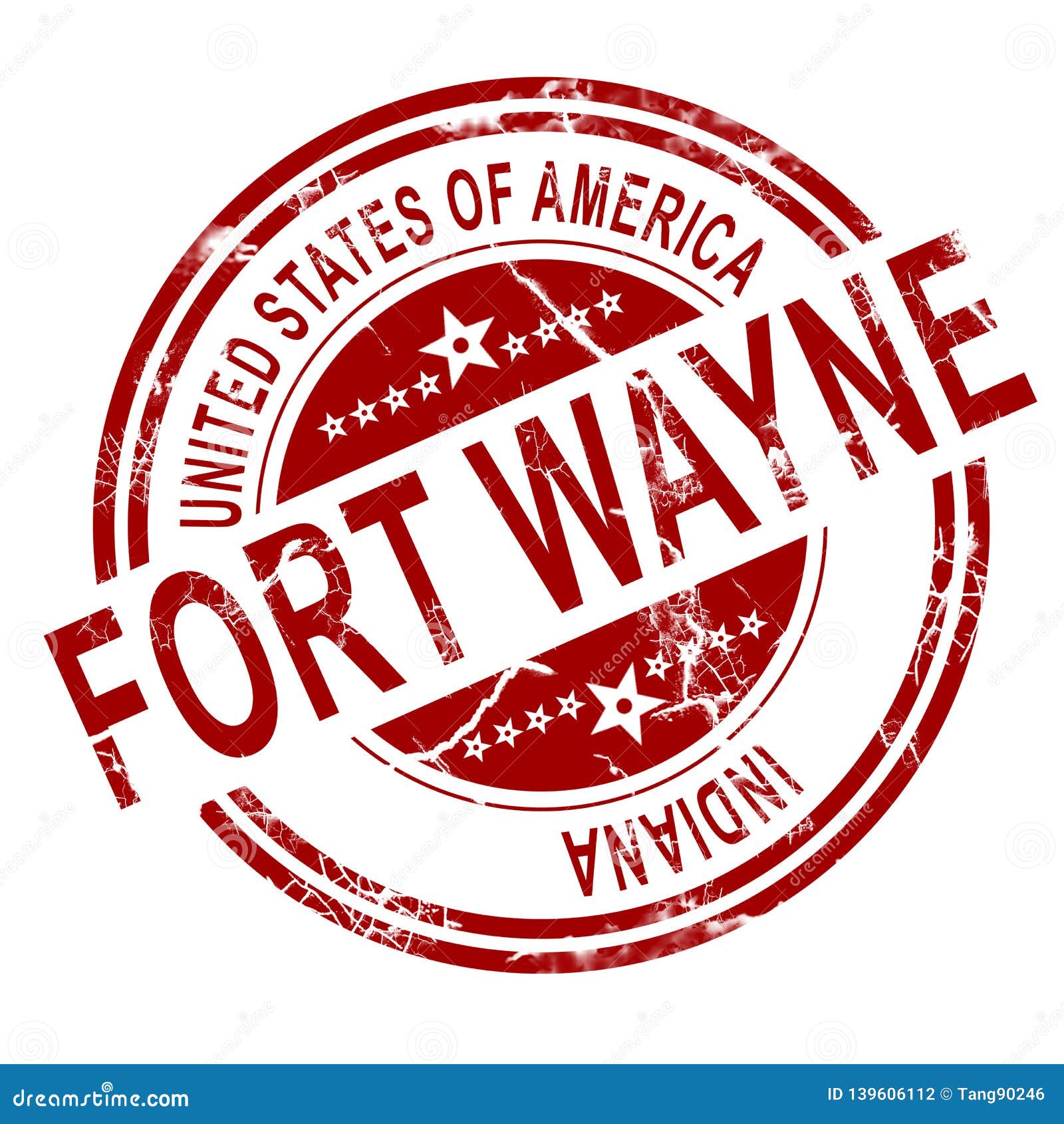 Fort Wayne City Handwritten Typography Word Text Hand Lettering. Modern ...