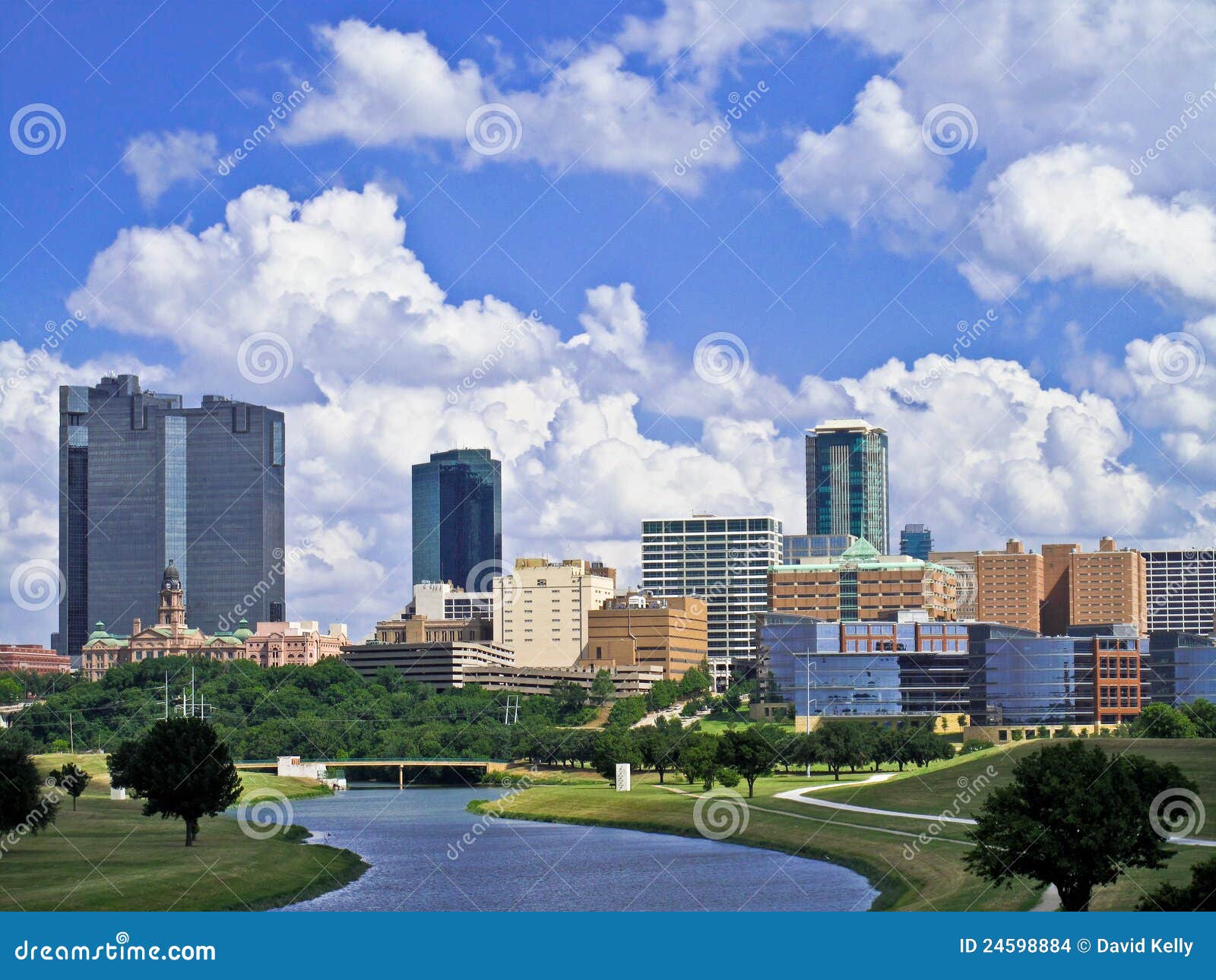 Fort Worth Skyline stock photo. Image of southwest, texas - 24598884