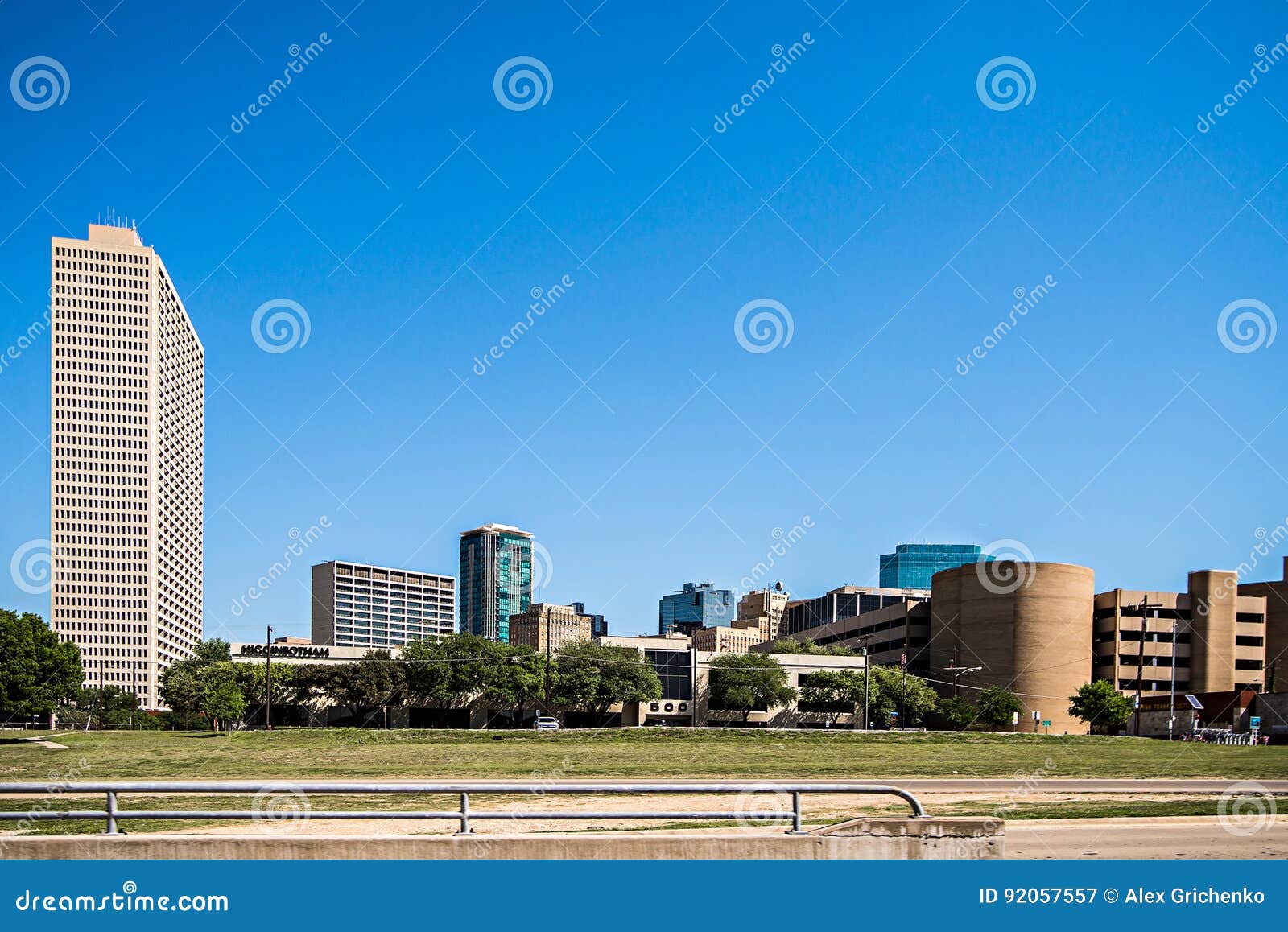 Fort Worth Texas City Skyline and Downtown Stock Image - Image of roof ...