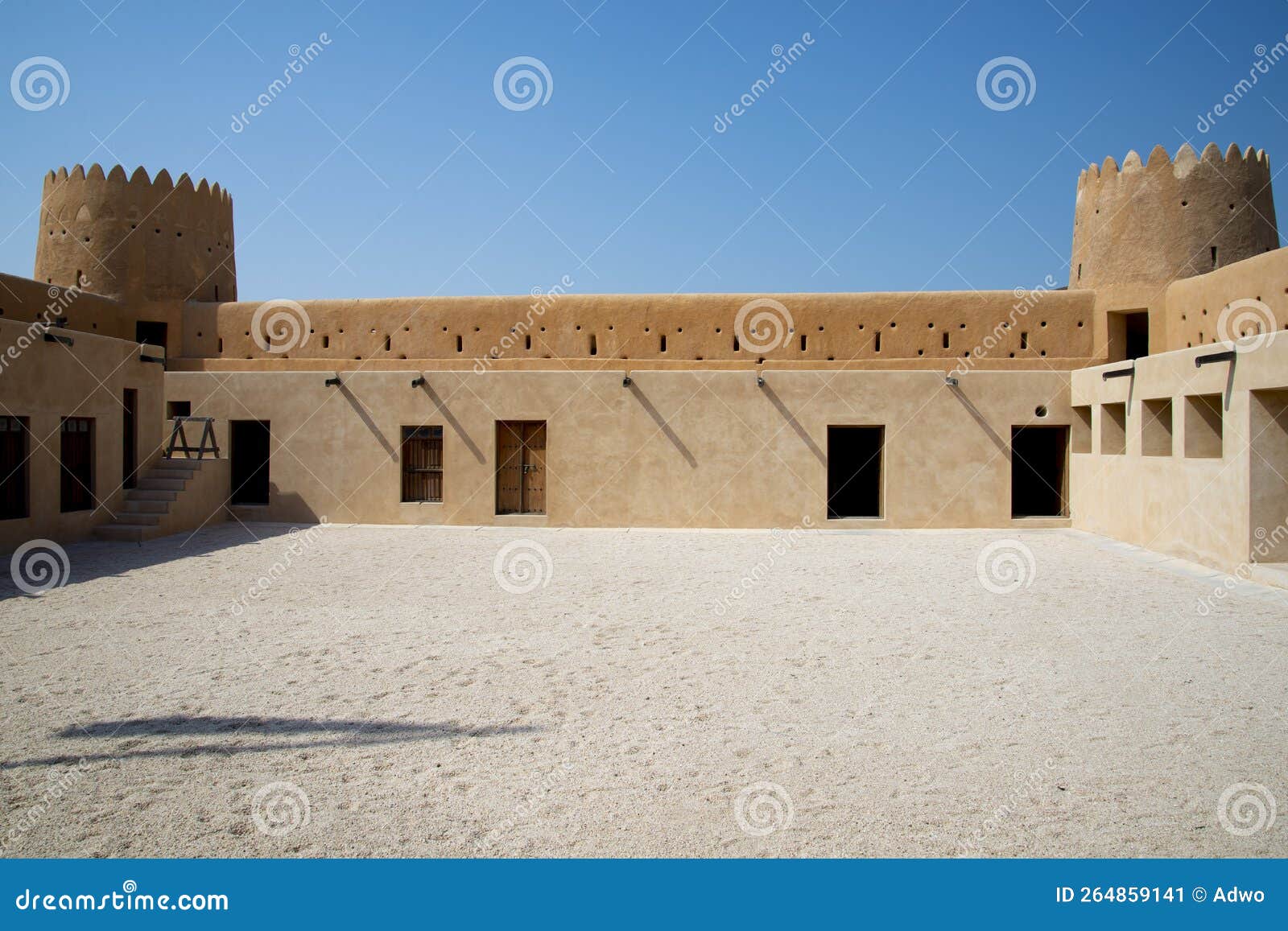 Fort of Zubara stock image. Image of east, qatari, arab - 264859141
