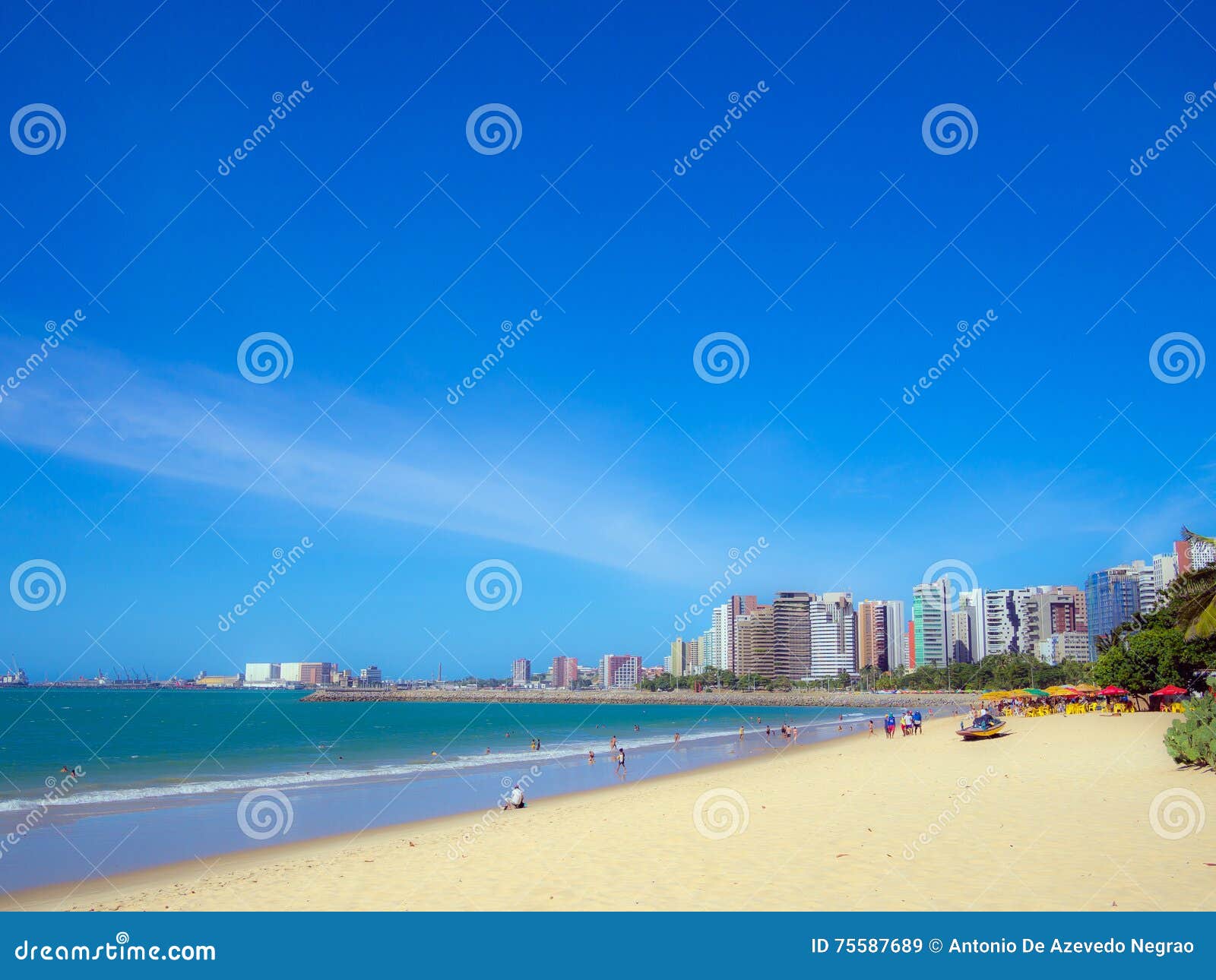 Fortaleza beach stock image. Image of waterfront, nordeste - 75587689