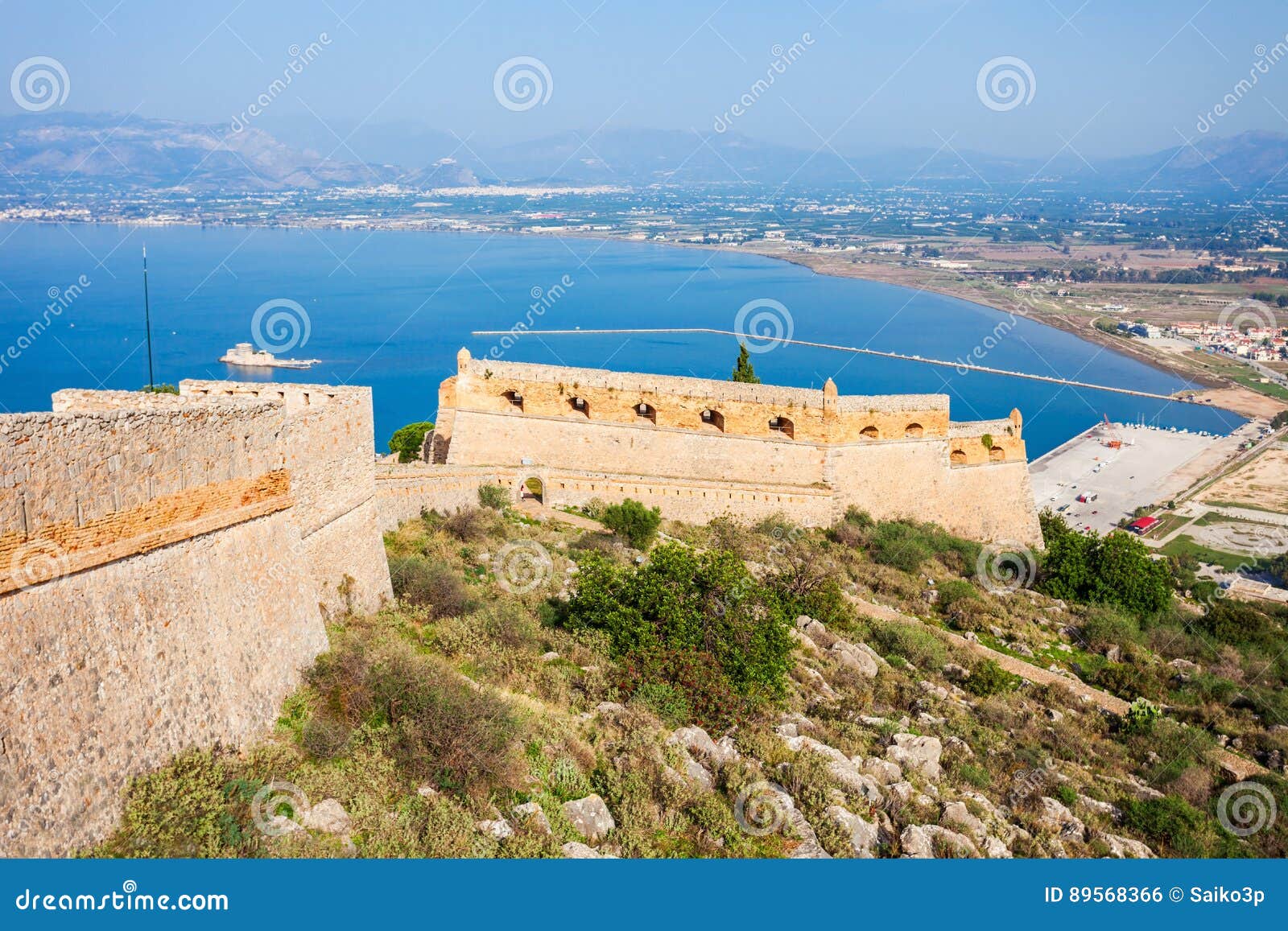 Fortaleza De Palamidi Em Nafplio Foto de Stock - Imagem de castelo ...