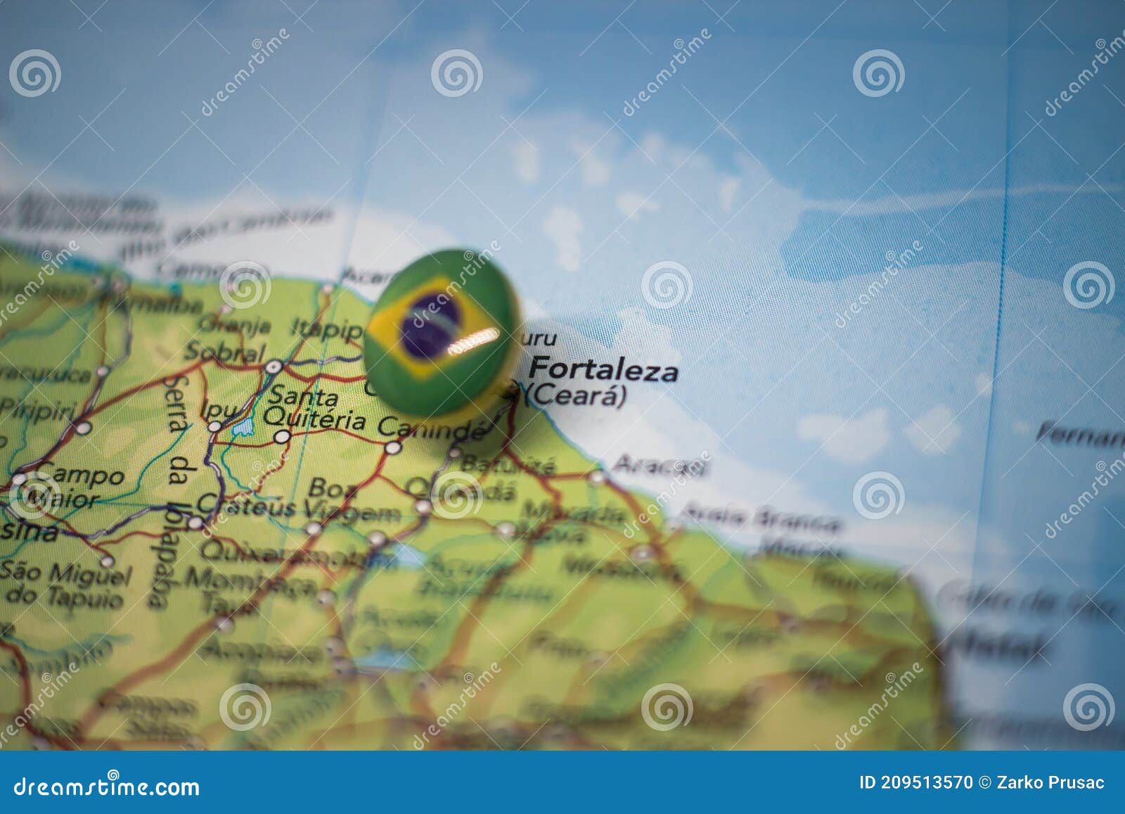 Brazil Pinned At The Map Stock Image | CartoonDealer.com #148390819