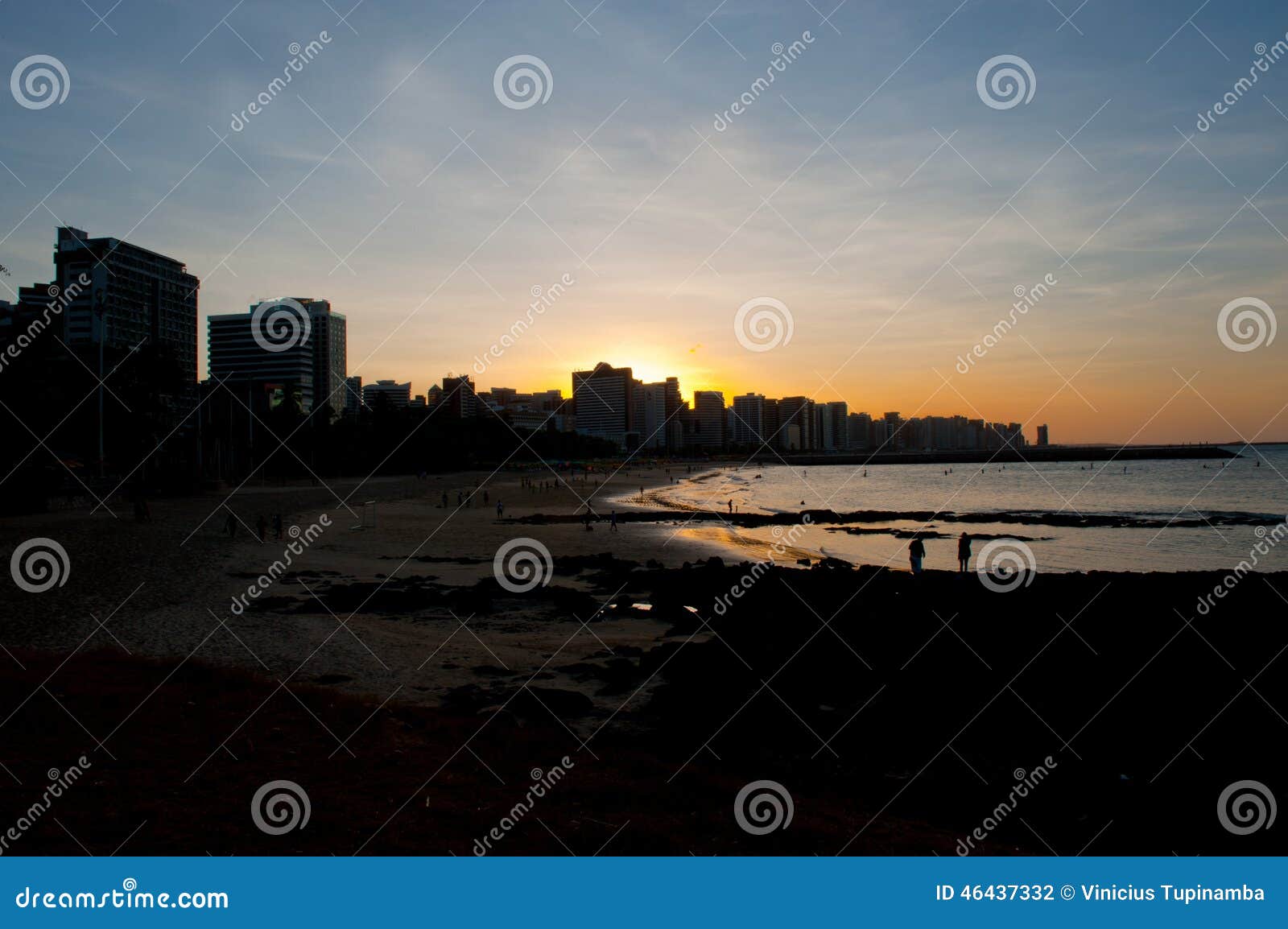 Fortaleza stock photo. Image of place, beach, sunset - 46437332