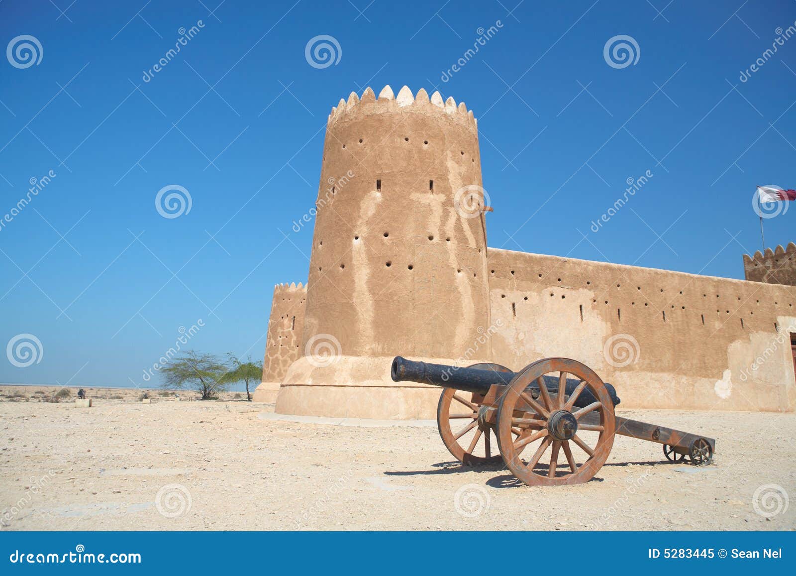 Fortaleza Zubara imagen de archivo. Imagen de azul, reconstruido - 5283445