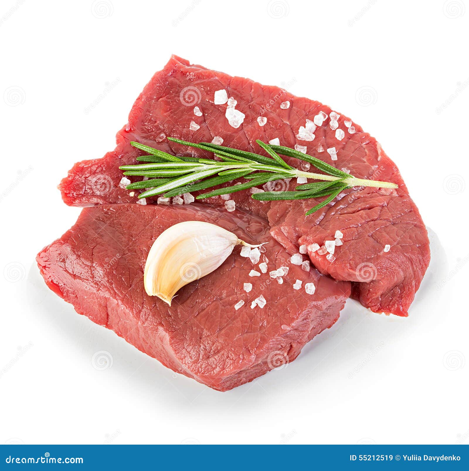 Fortalezca La Carne Cruda, Filete Aislado En Blanco Imagen de archivo ...