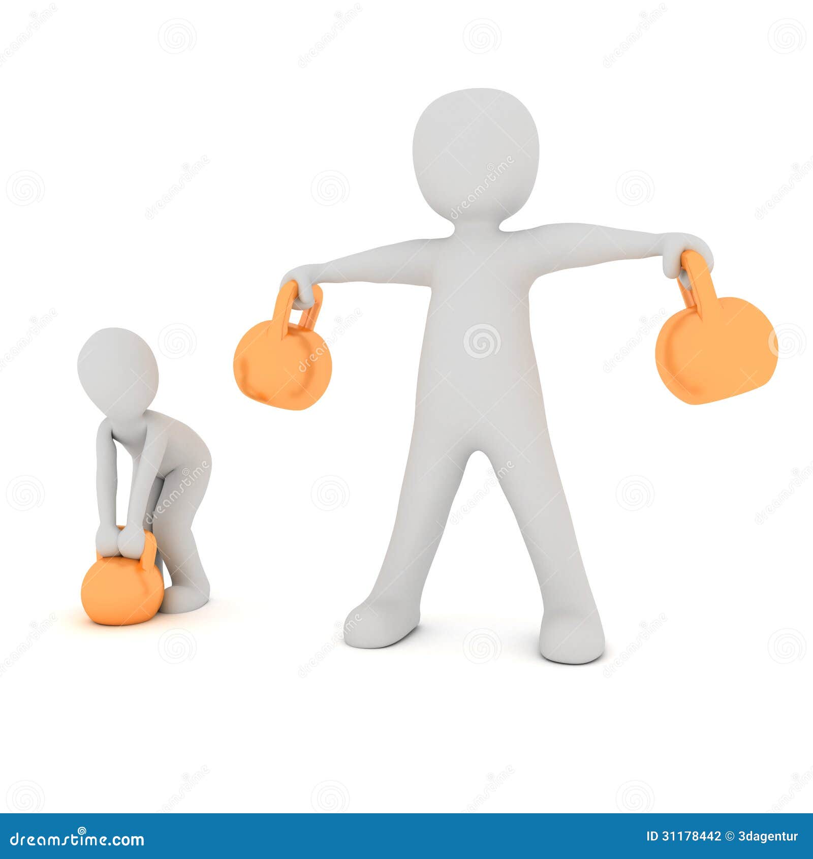 Forte ed uomo debole illustrazione di stock. Illustrazione di ...