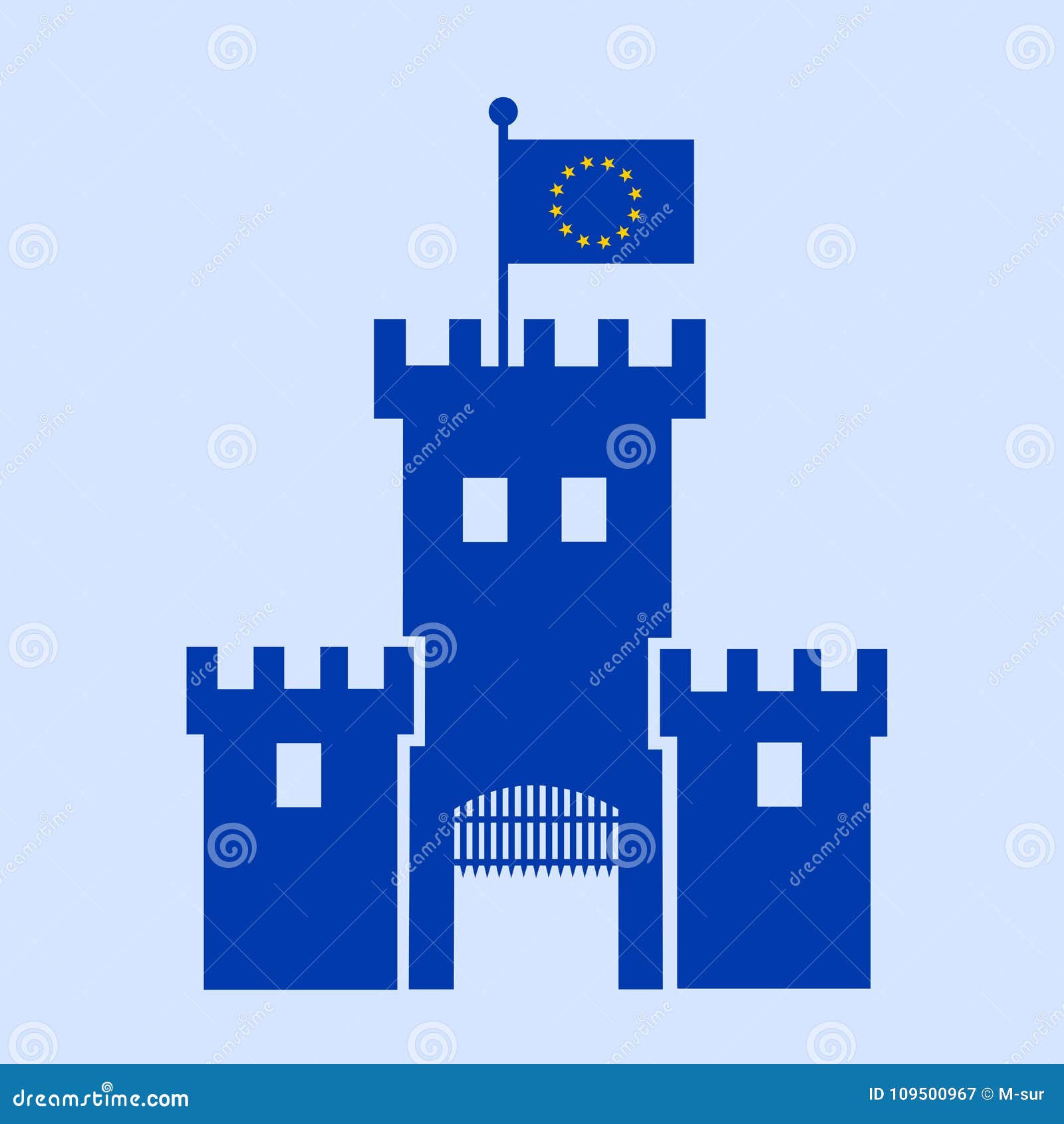 Forteresse l'Europe illustration de vecteur. Illustration du europe ...