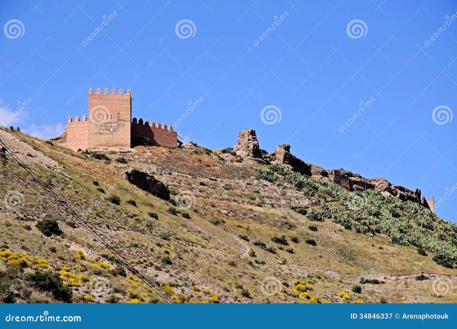Fortezza Araba, Tabernas, Spagna. Immagine Stock - Immagine di ...