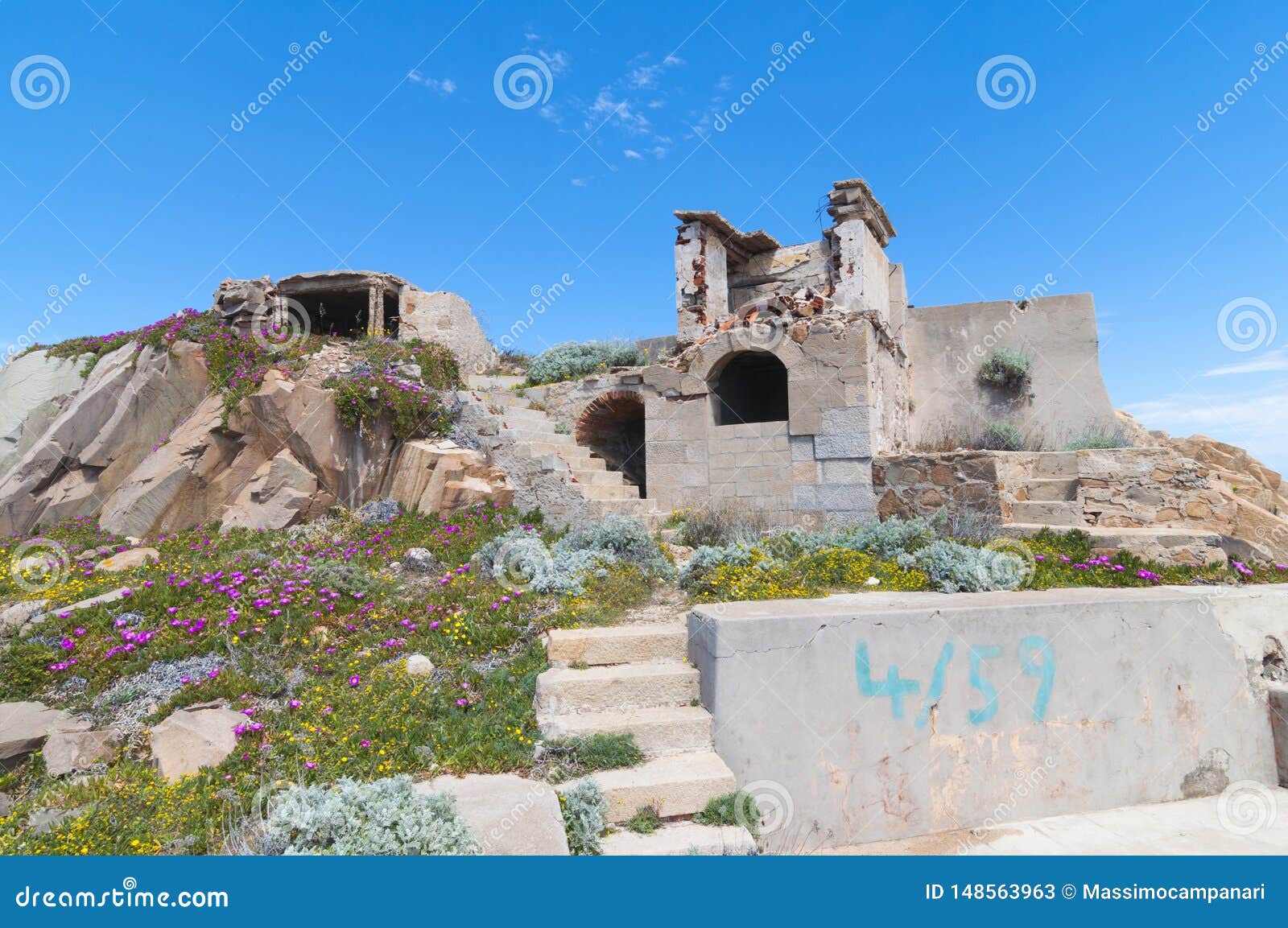 Fortezza Bastiani Fortification Caprera Island Sardinia Italy Stock ...