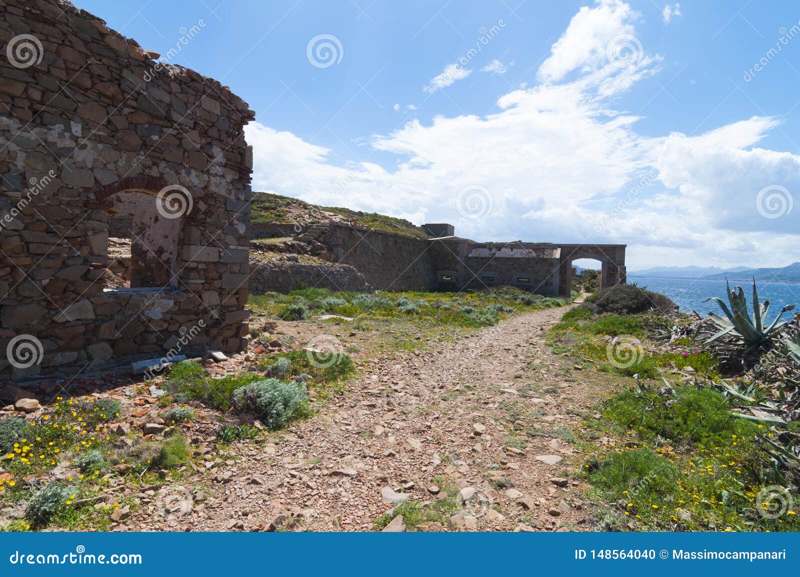 Fortezza Bastiani Fortification Caprera Island Sardinia Italy Stock ...