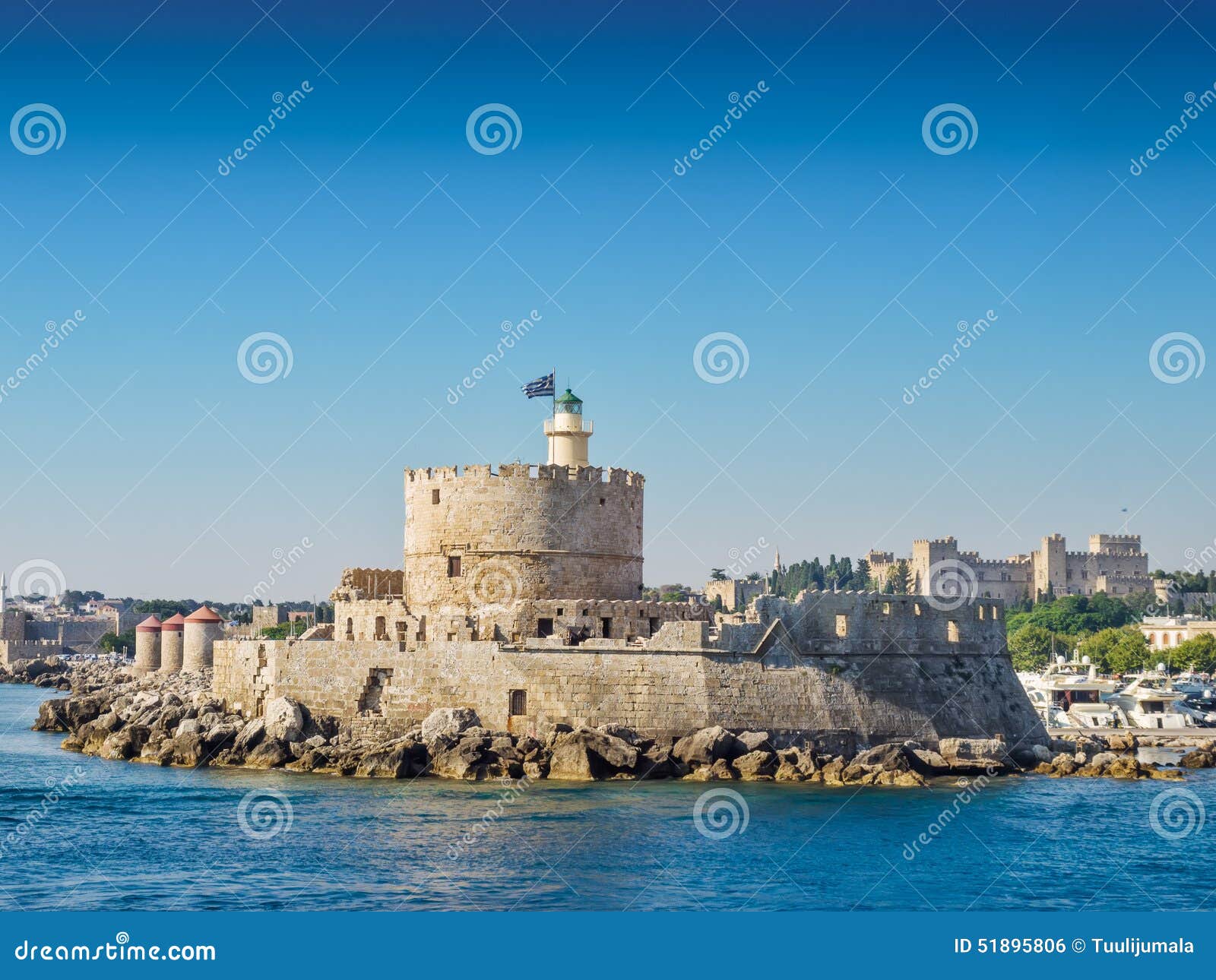 Fortezza del mare di Rodi fotografia stock. Immagine di posizione ...