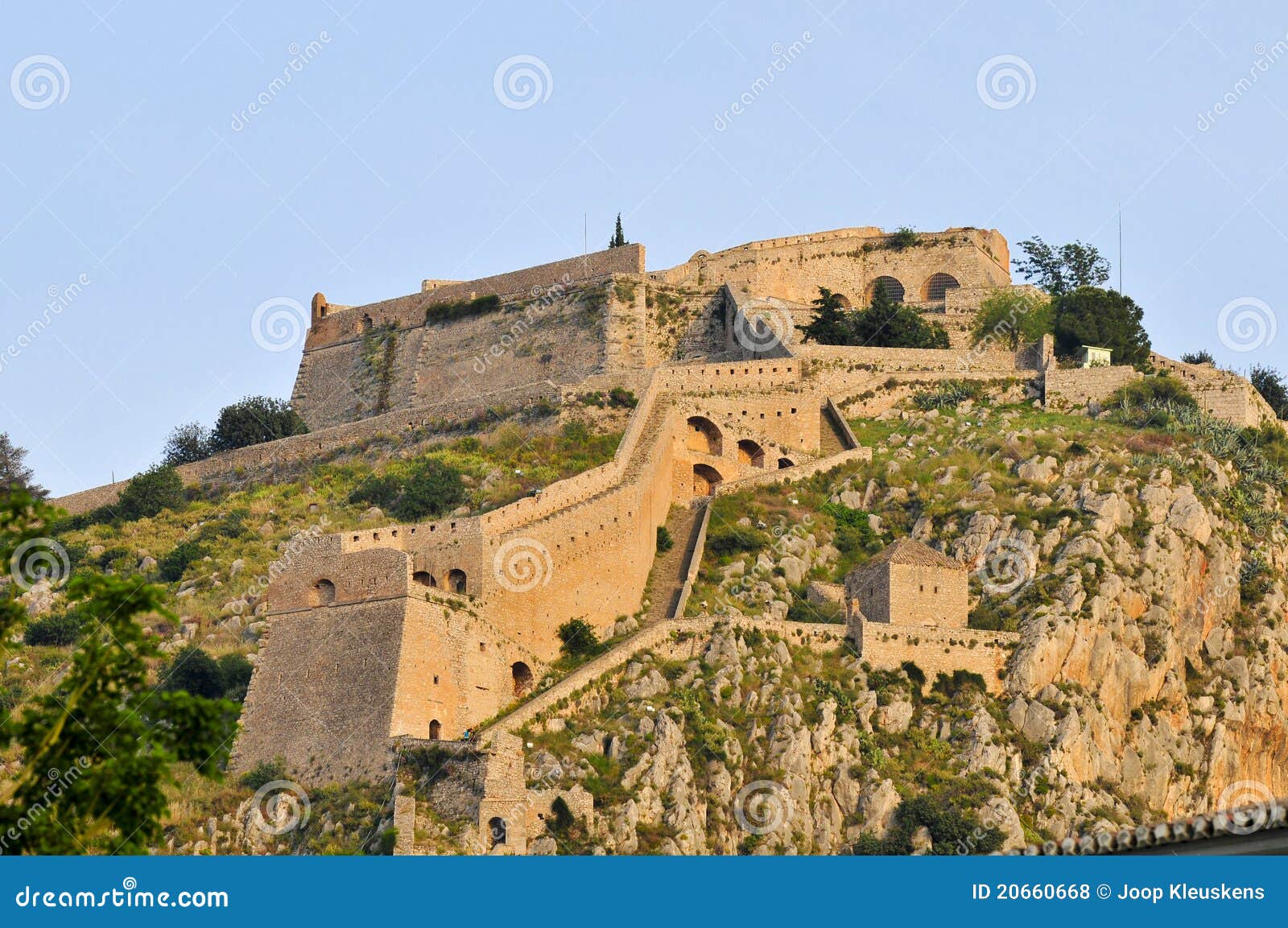 Fortezza Di Palamidi, Nafplio, Grecia Fotografia Stock - Immagine di ...