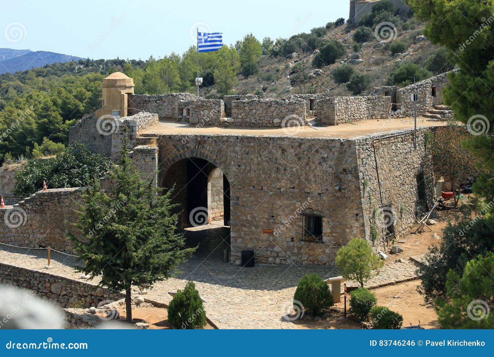 Fortezza in Nauplia, Grecia Di Palamidi Fotografia Stock - Immagine di ...
