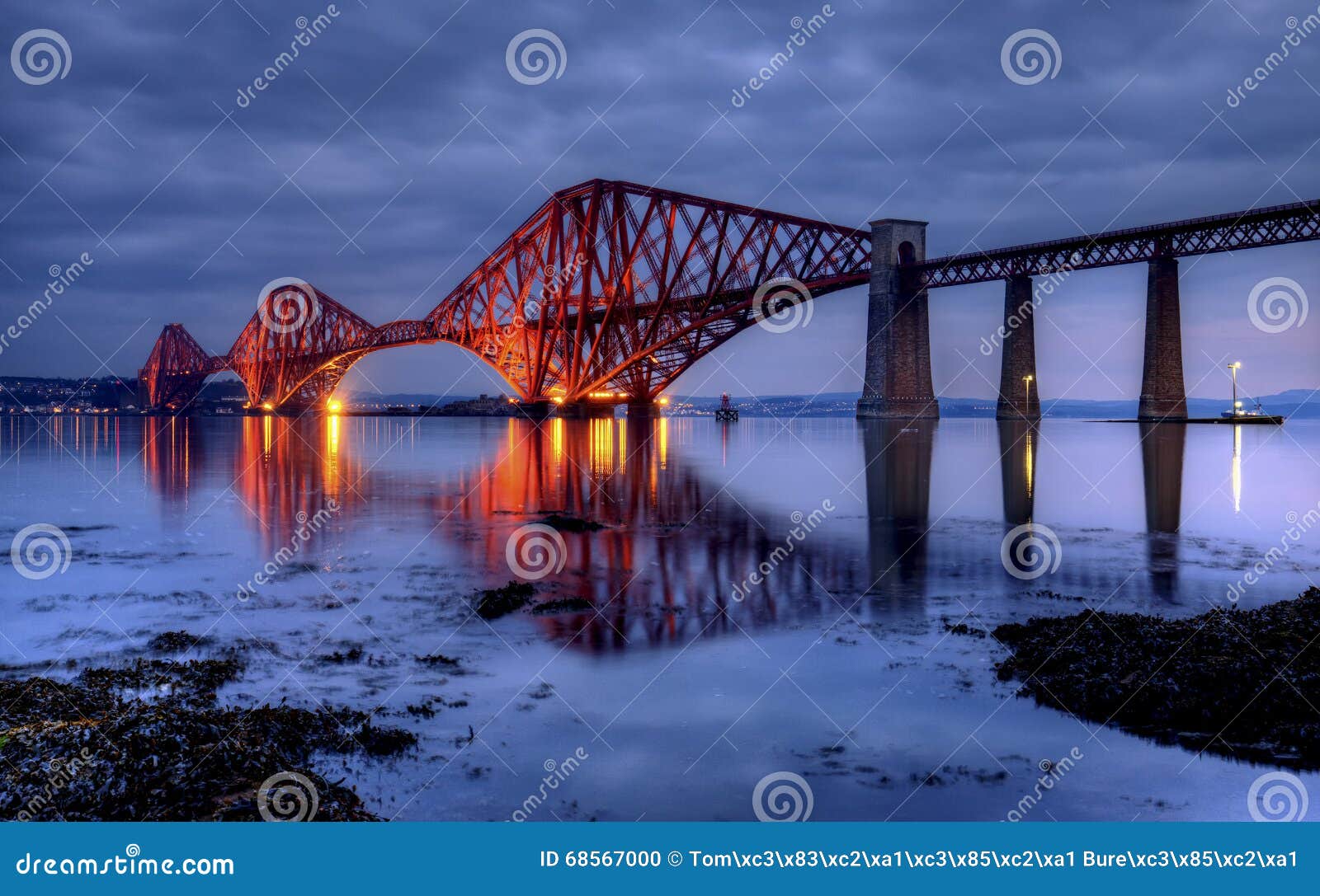 The Forth Bridge, Edinburgh, Scotland Stock Photo - Image of estuary ...
