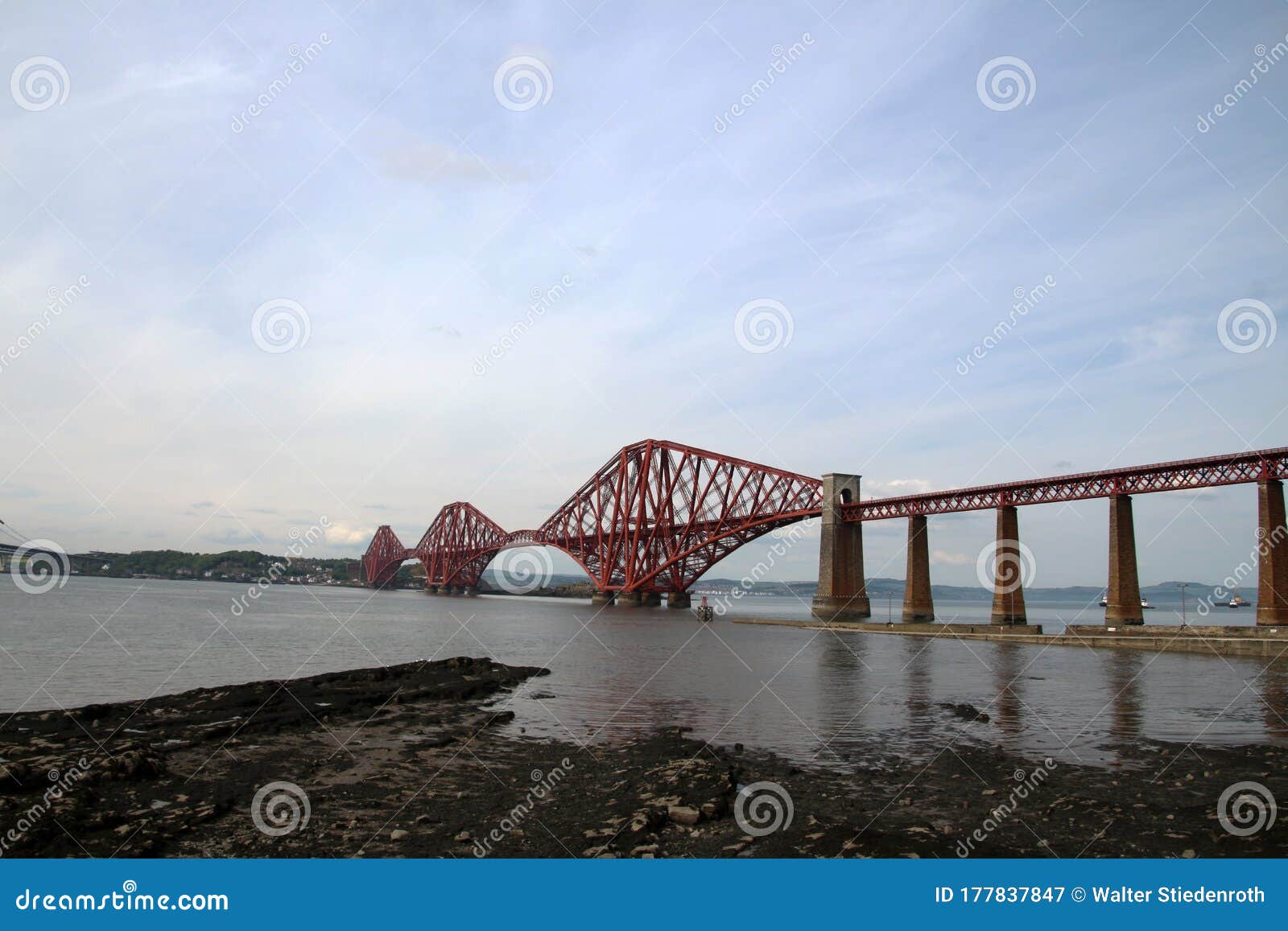 Forth Bridge Over the Firth of Forth in Scotland, UK Stock Image ...