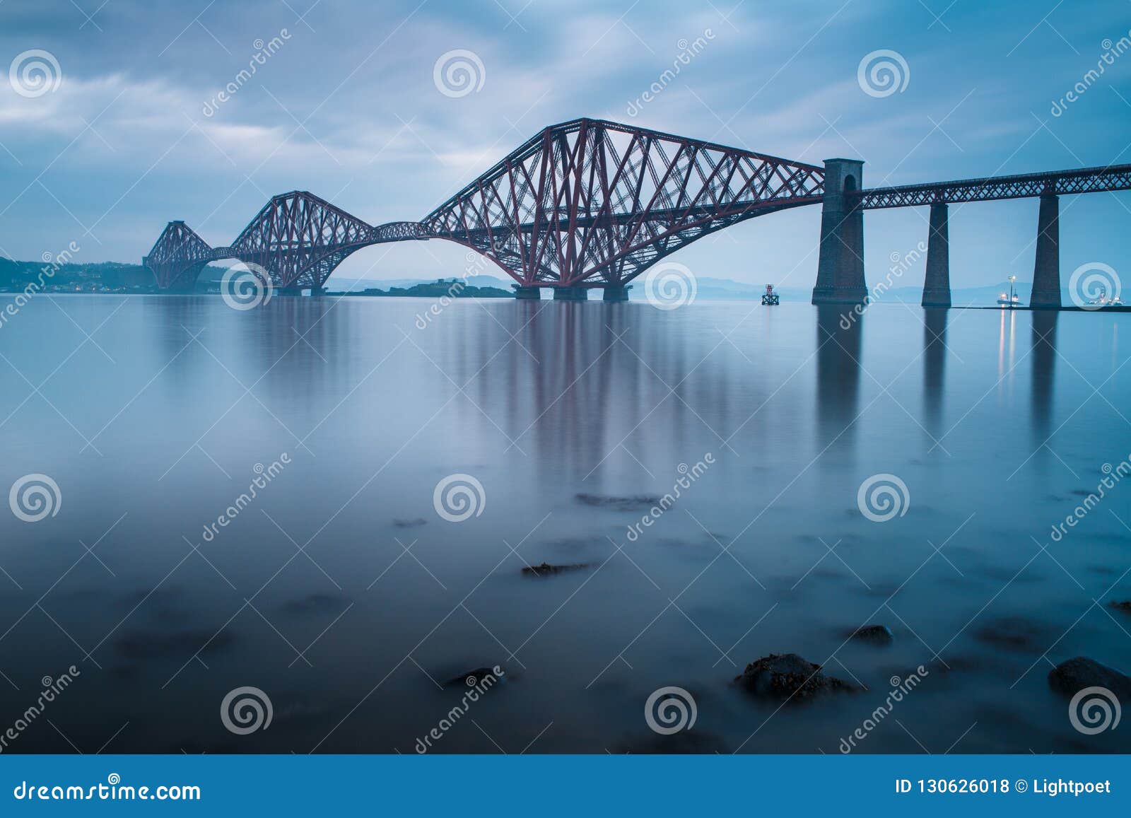 Forth bridges in Edinburgh stock photo. Image of iron - 130626018