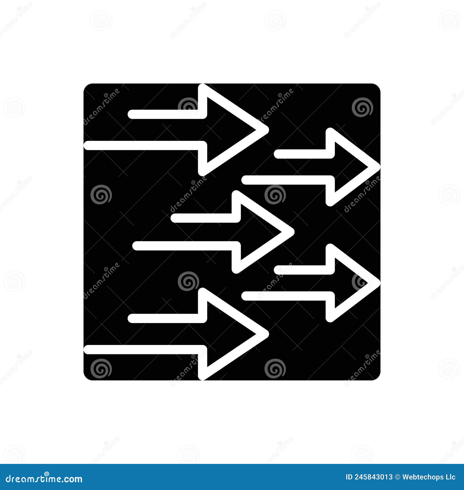 Black Solid Icon for Forth, Forward and Onward Stock Vector ...