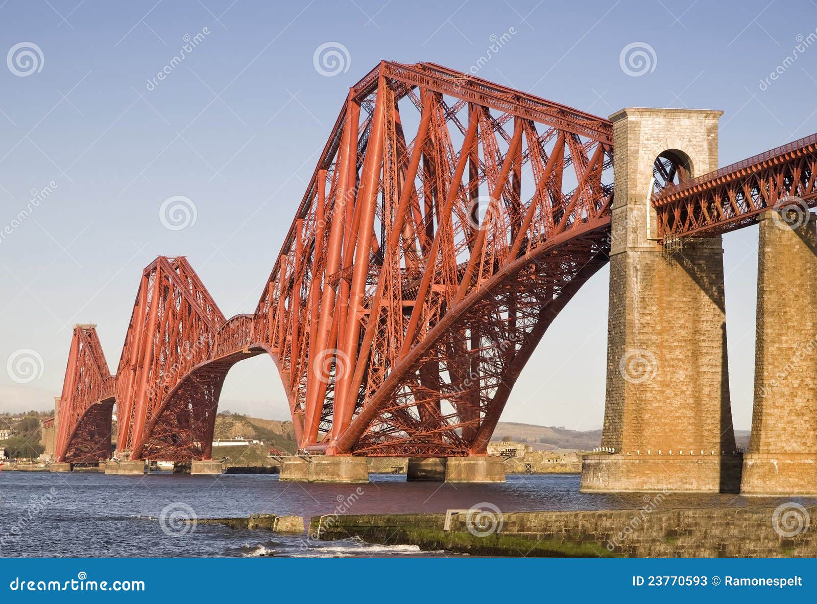 Forth Rail Bridge, Edinburgh, Scotland Stock Image - Image of train ...