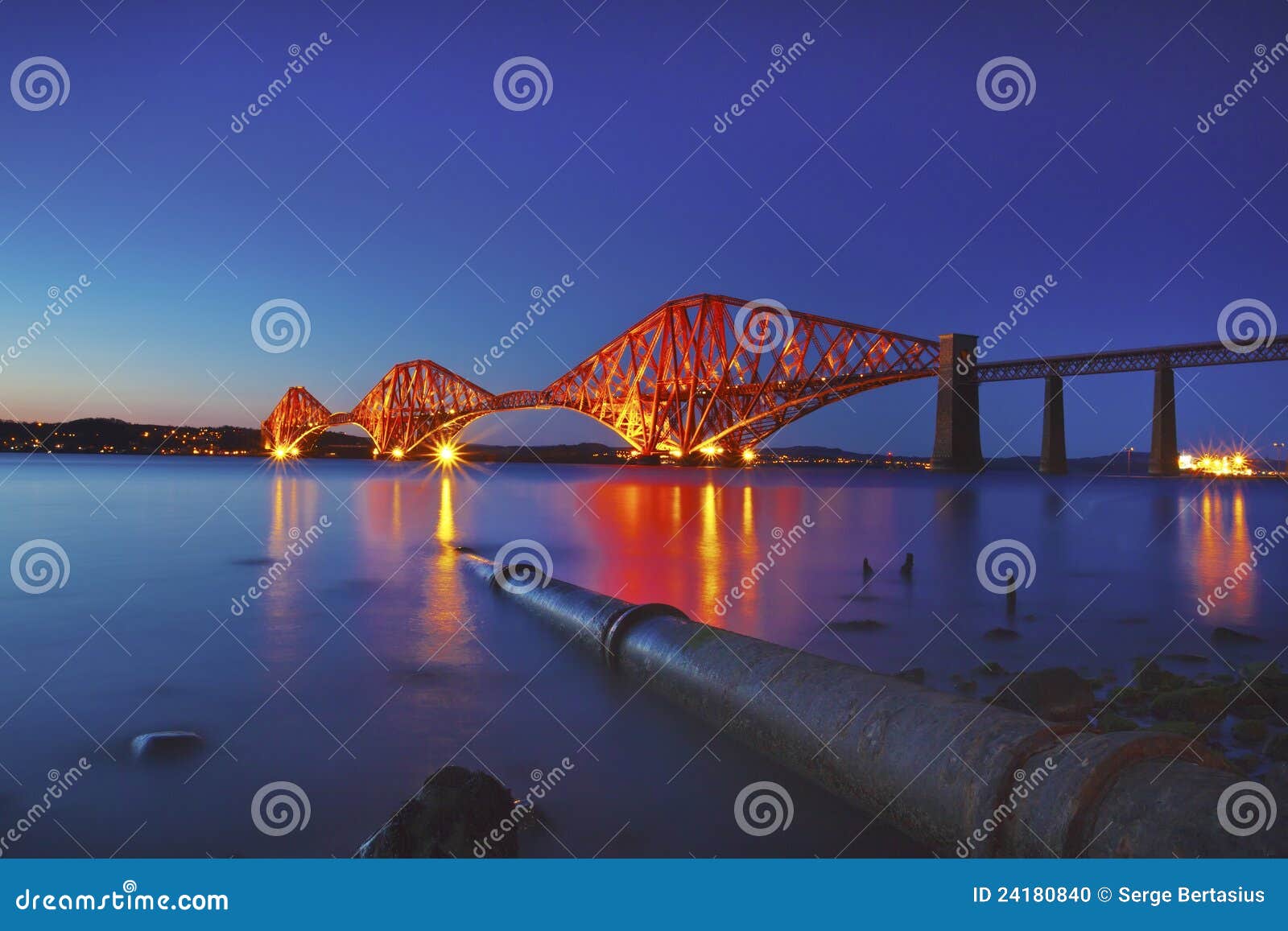 The Forth Rail Bridge , Scotland Stock Photo - Image of evening, rail ...