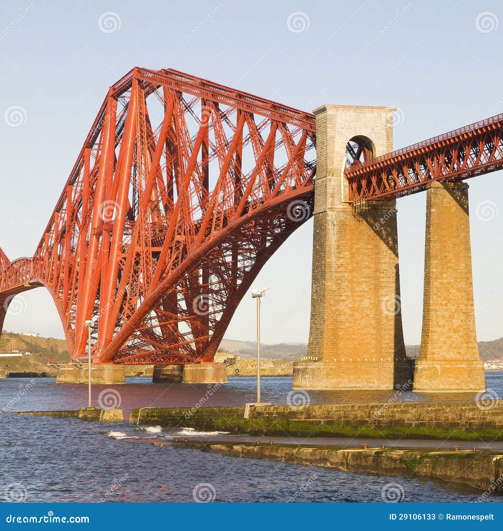 Forth Rail Bridge in Square Composition Stock Image - Image of color ...