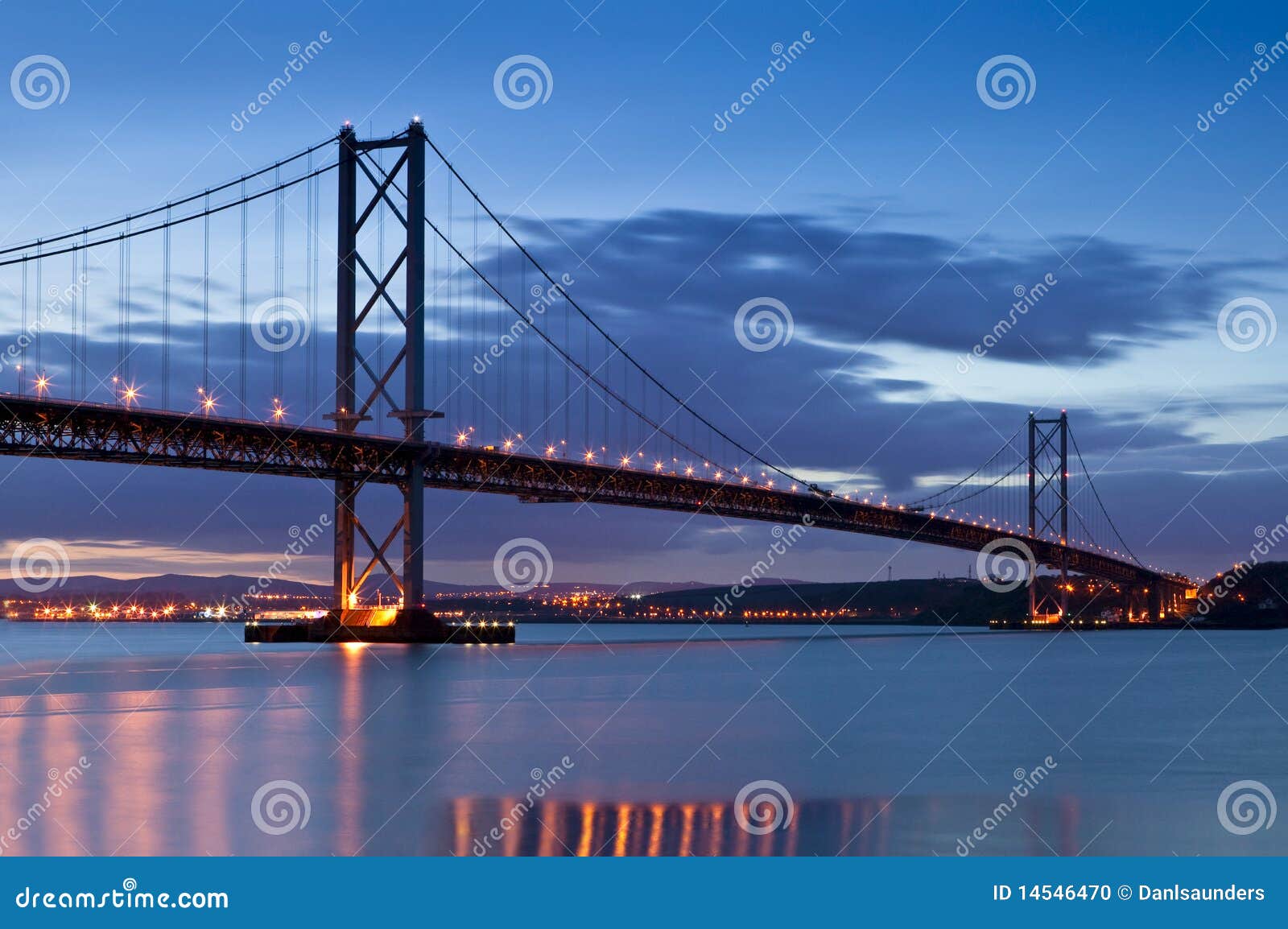 Forth Road Bridge, Edinburgh, Scotland Stock Photo - Image of sunset ...