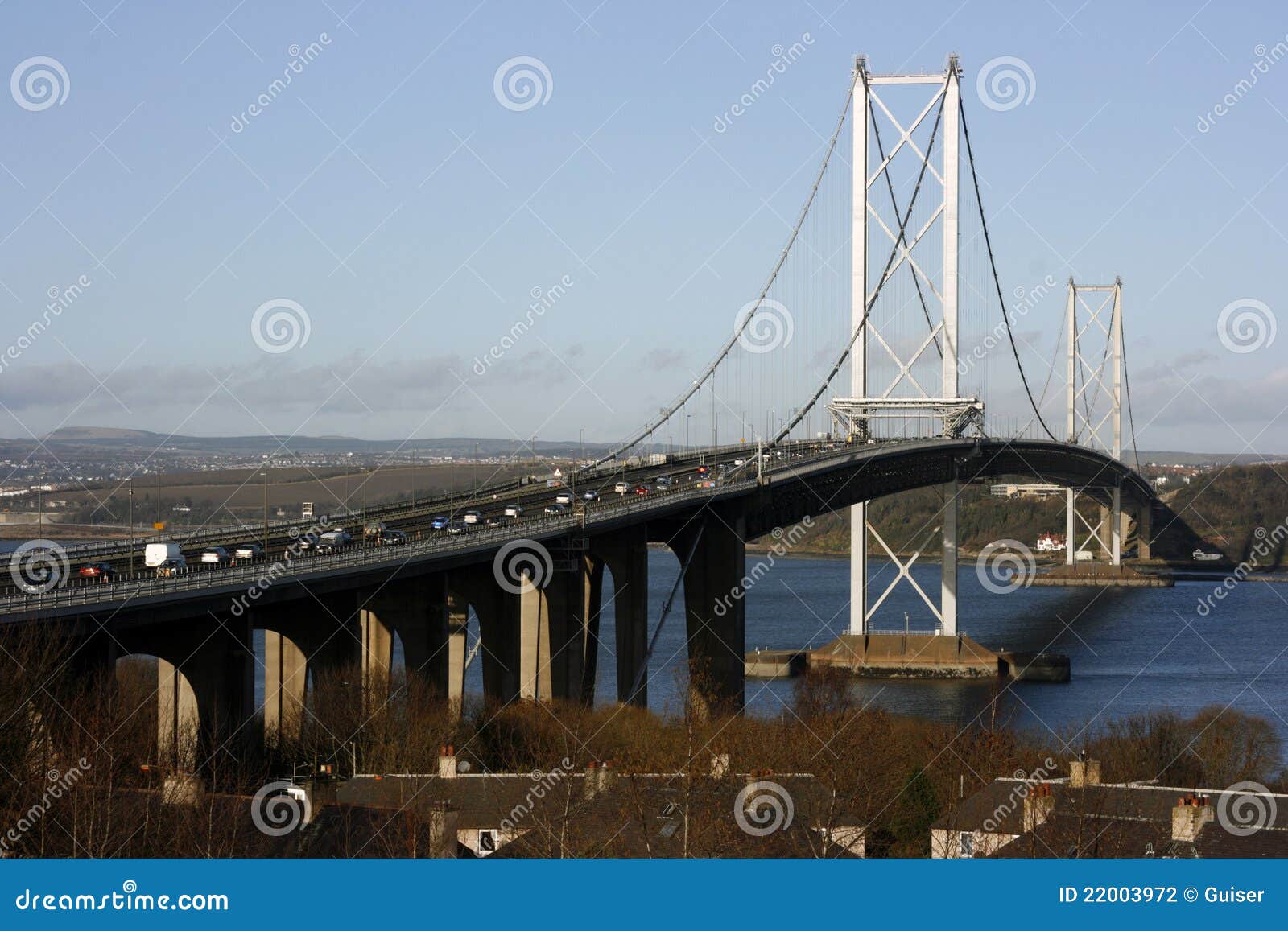 The Forth Road Suspension Bridge, Scotland Stock Photo - Image of ...