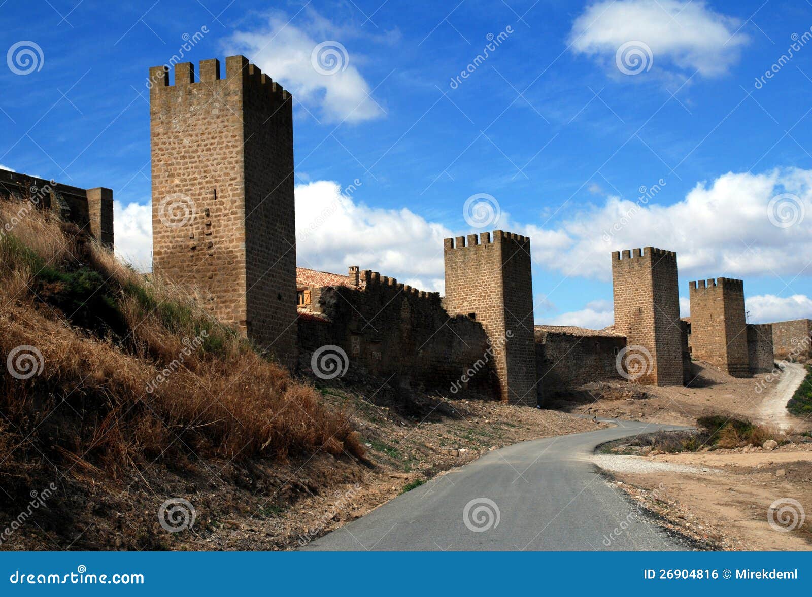 Fortification City Artajona Stock Photo - Image of europe, historic ...