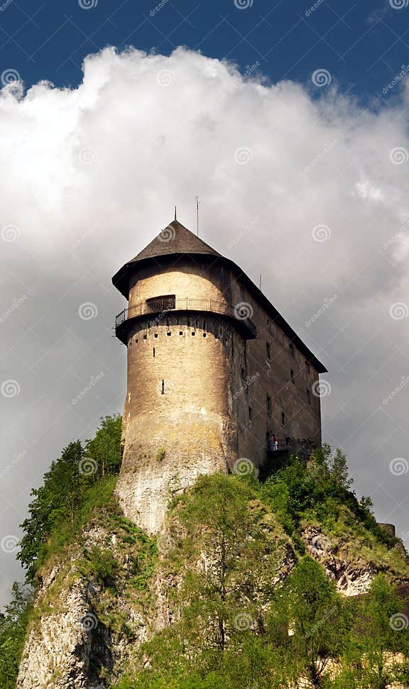 Fortification on the High Rock - Orava Castle Stock Photo - Image of ...