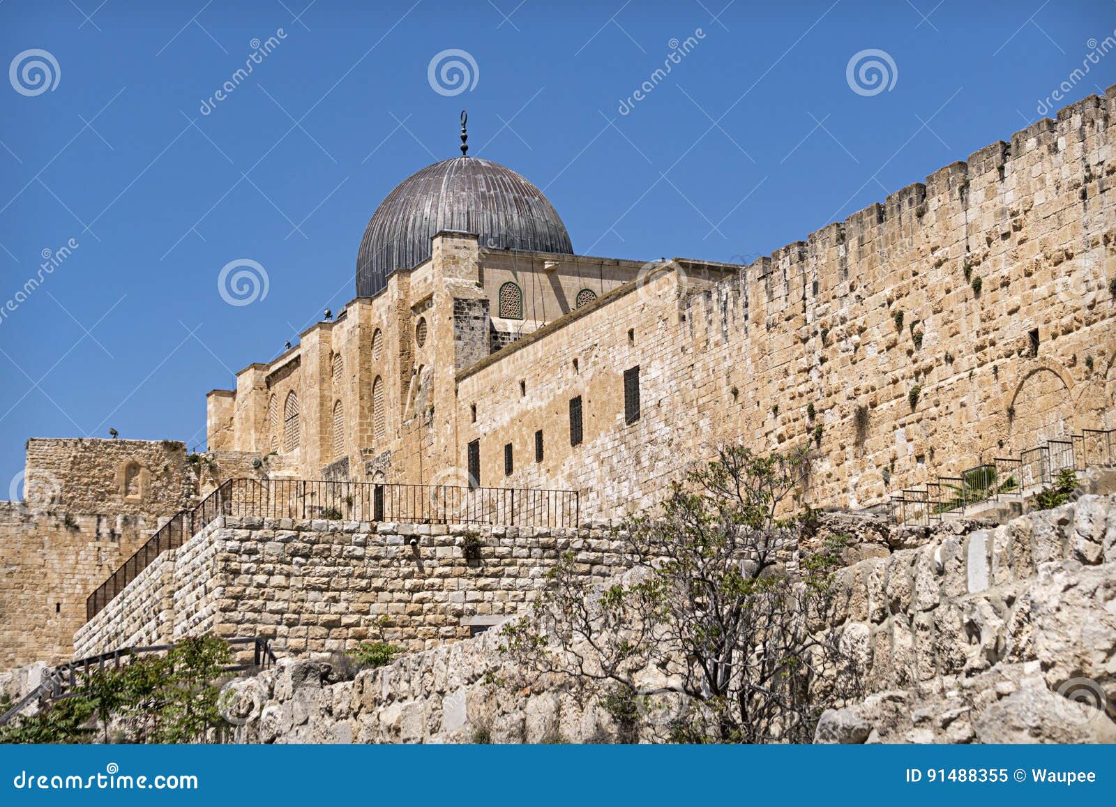 Fortification Medieval Walls of Jerusalem Editorial Image - Image of ...