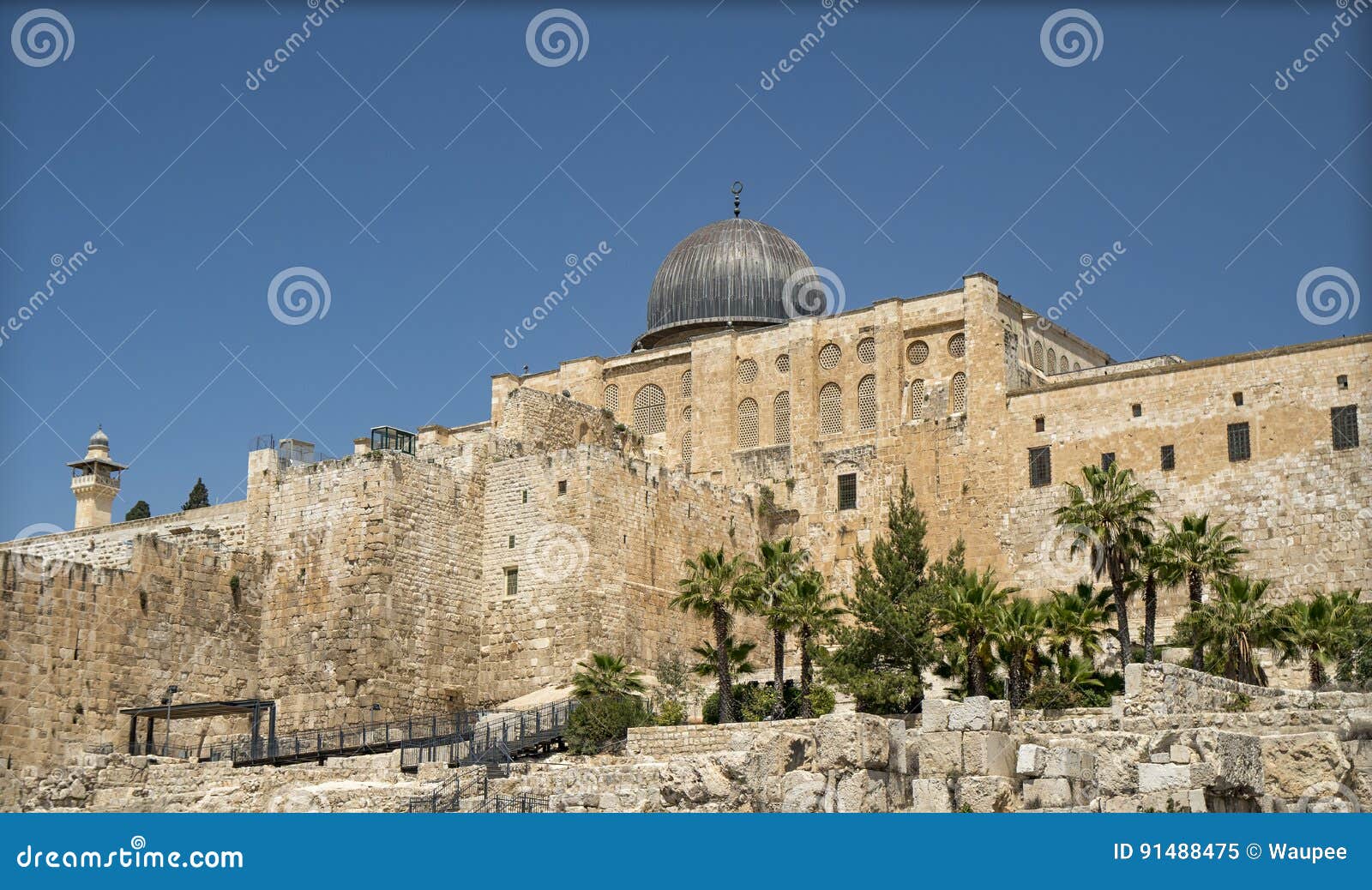 Fortification Medieval Walls of Jerusalem Editorial Image - Image of ...