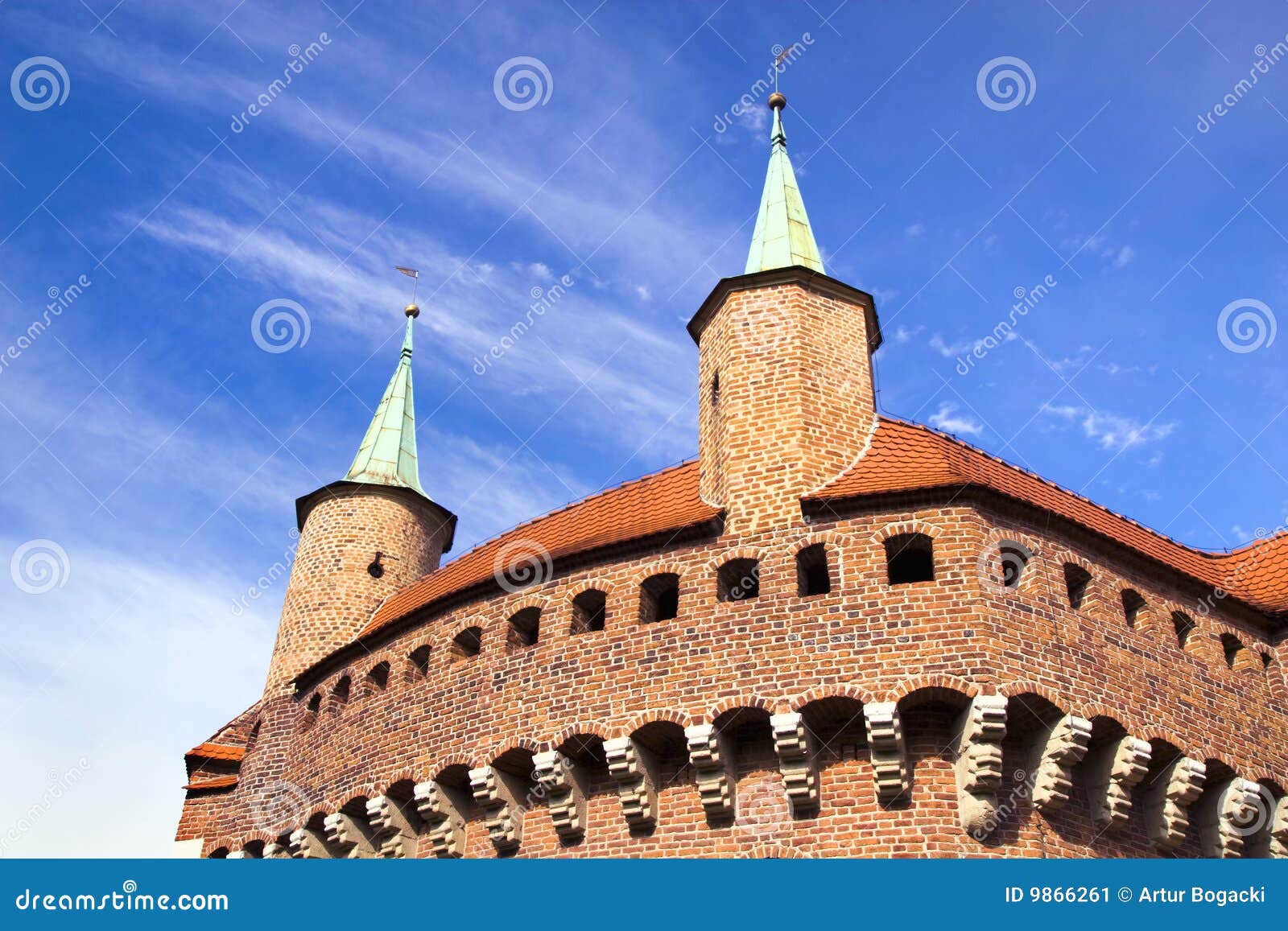 Fortification Pologne Grande De Cracovie De Barbacane Image stock ...