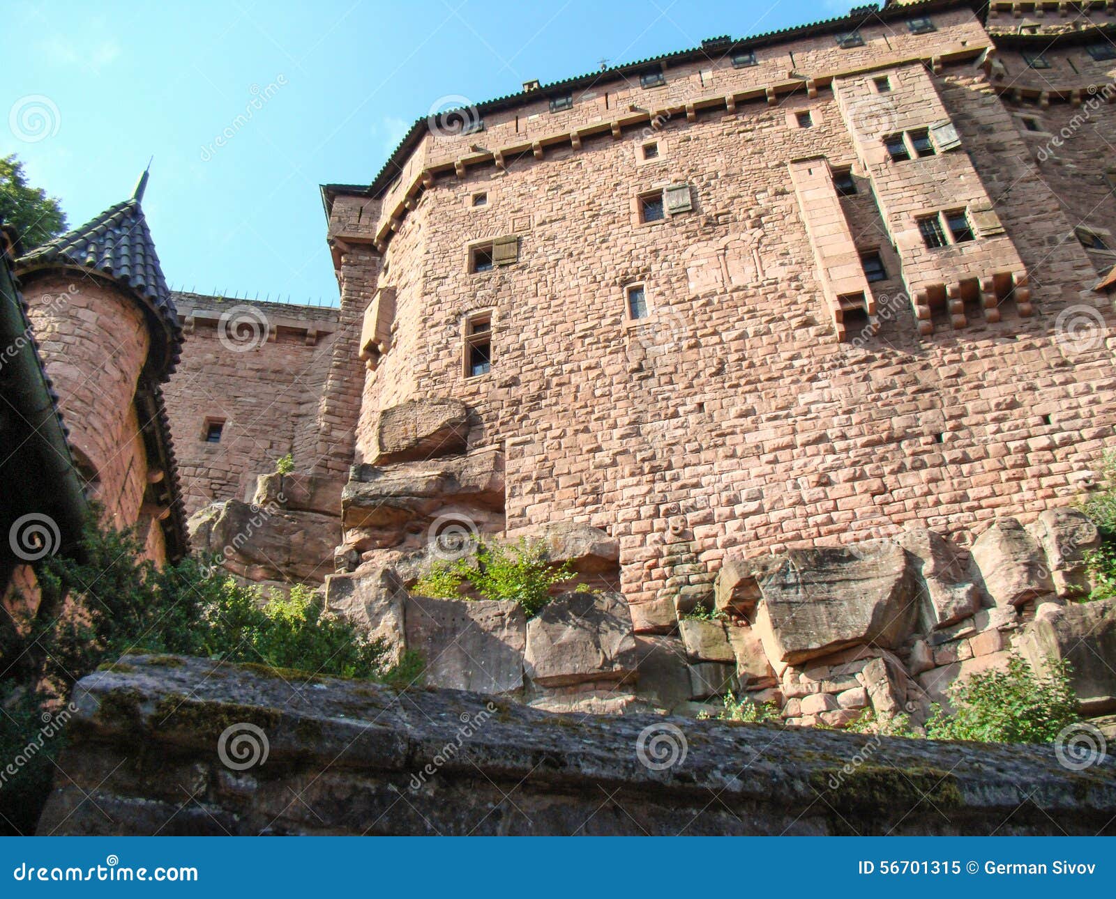 Fortification on the rocks stock image. Image of travel - 56701315