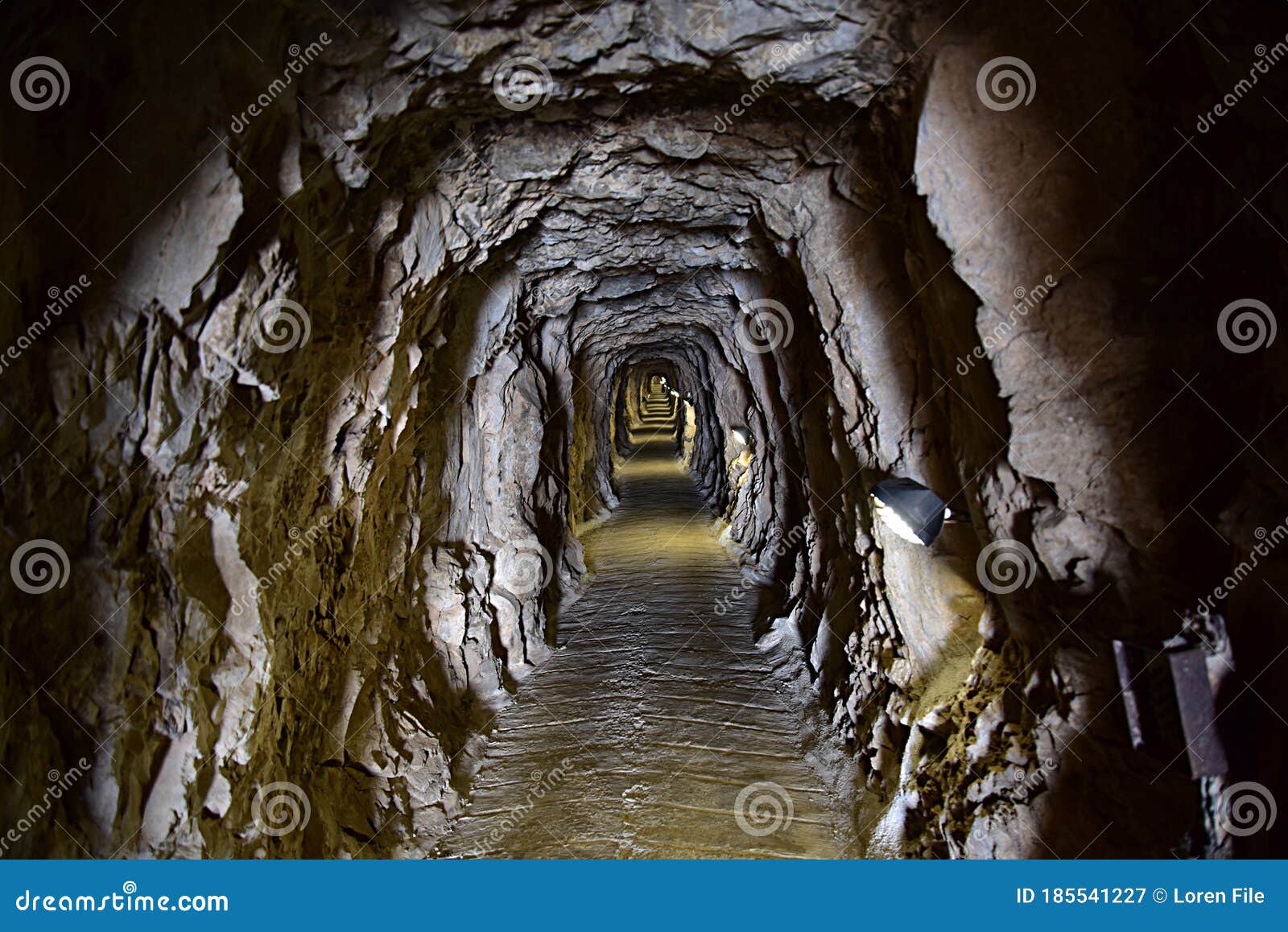 Fortification Tunnel in Gibraltar Rock. Stock Image - Image of ...