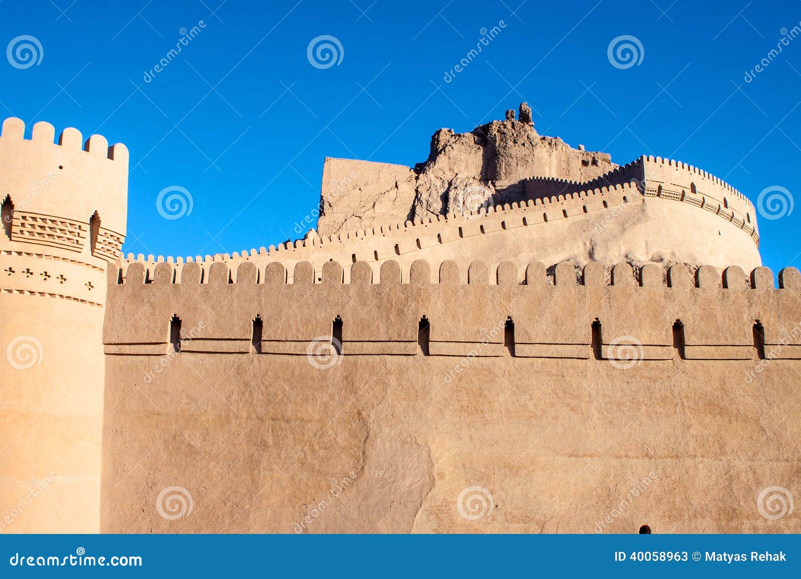Fortification Walls of Ancient Citadel of Bam Stock Image - Image of ...