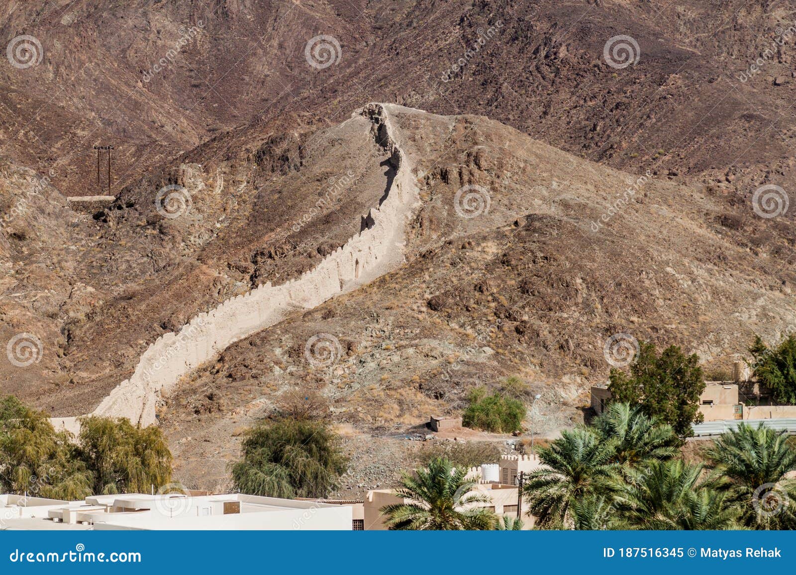 Fortification Walls in Bahla, Om Stock Image - Image of arab, bahla ...