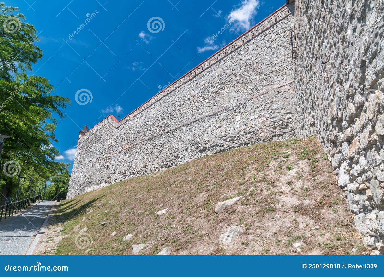 Fortification Walls of Bratislava Castle Stock Photo - Image of ...