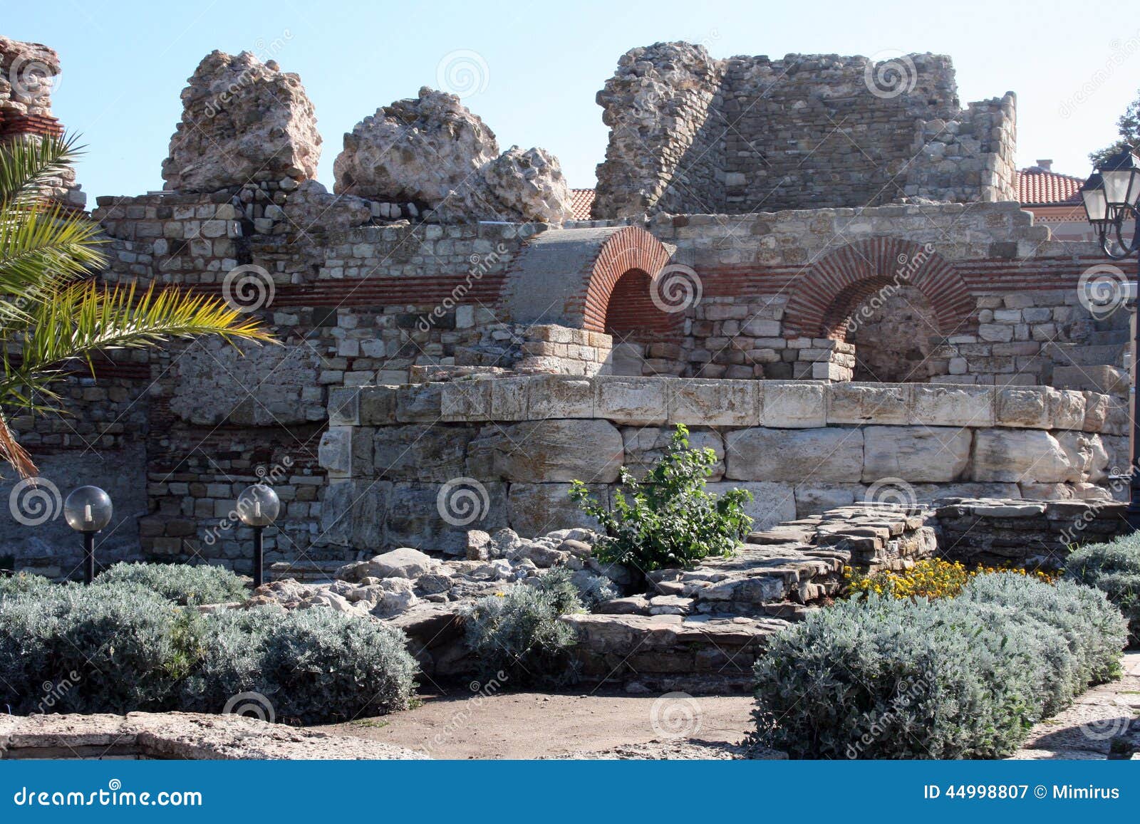 FORTIFICATION WALLS stock image. Image of nessebar, fortress - 44998807