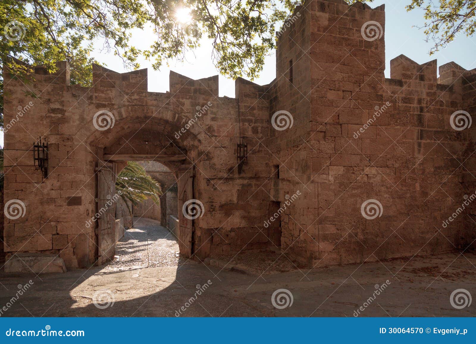 Fortification walls stock photo. Image of town, greece - 30064570