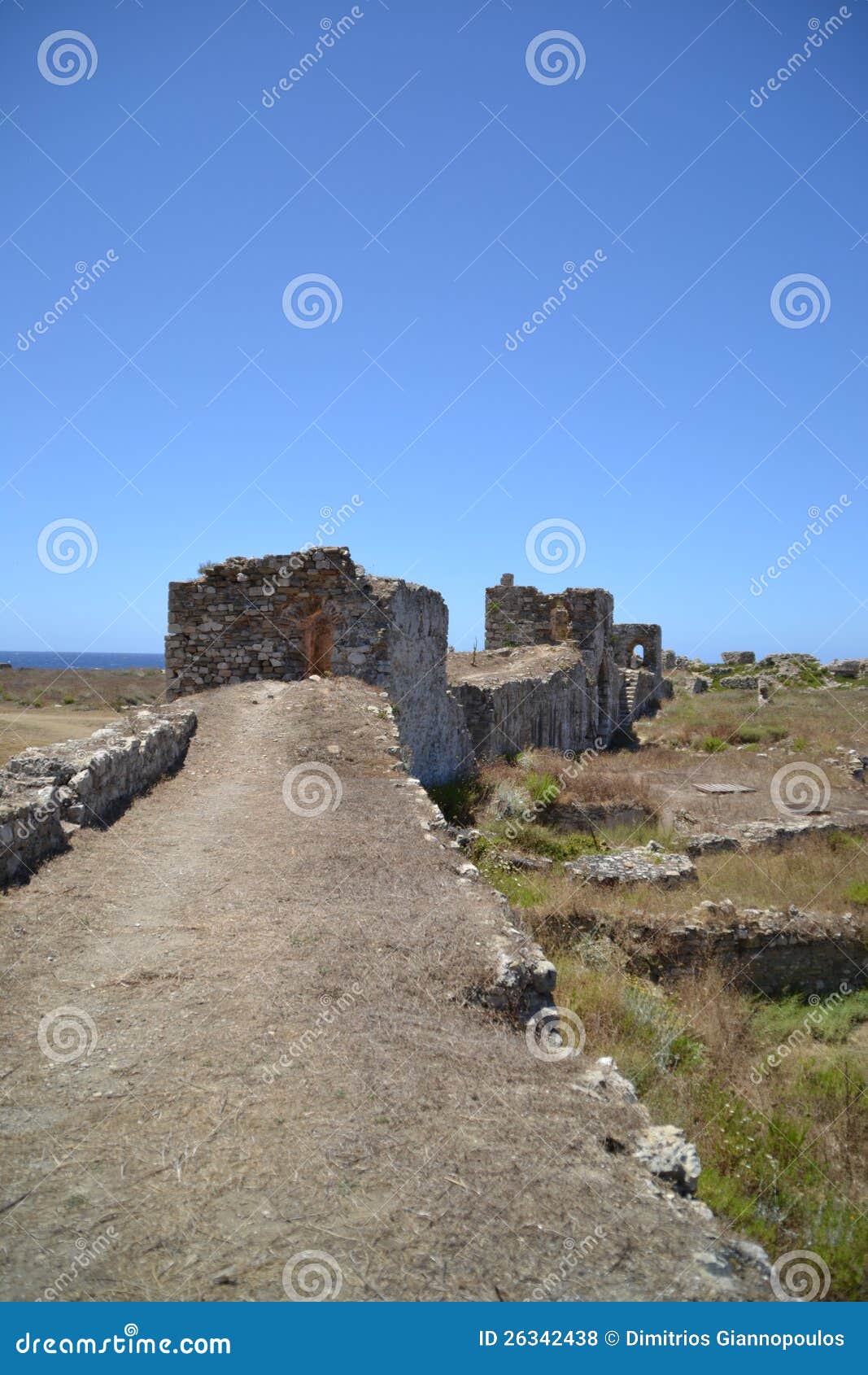 Fortifications Da Parede Do Centro Urbano, Castelo De Methoni Foto de ...