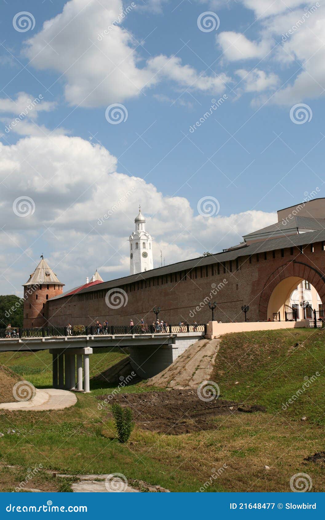Fortifications of Kremlin in Great Novgorod Stock Image - Image of ...
