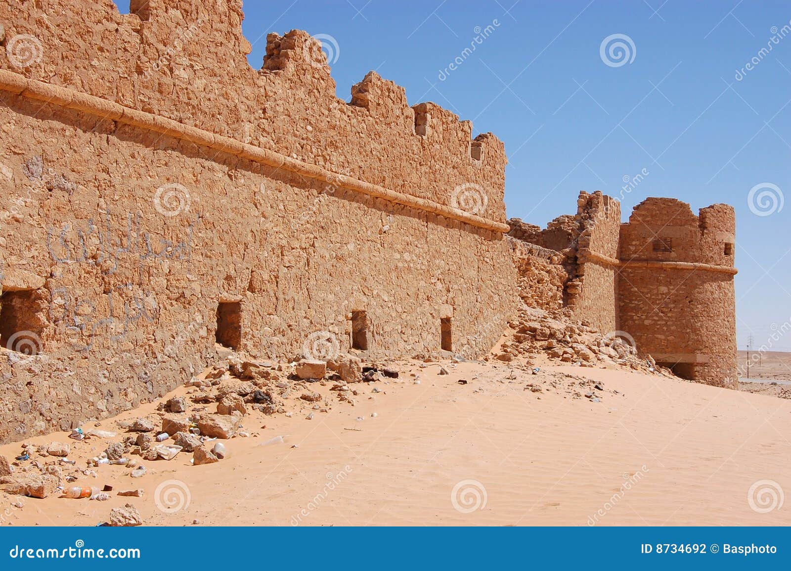 Fortifications, Sahara Desert, Libya Stock Photo - Image of fort, north ...