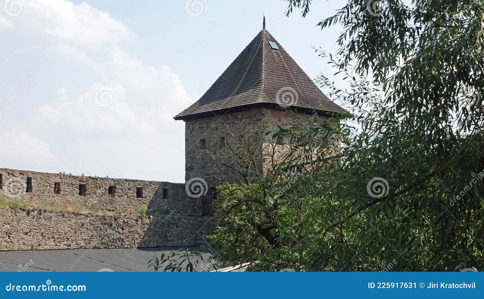 Fortifications and Tower of the Castle Helfstyn Stock Image - Image of ...