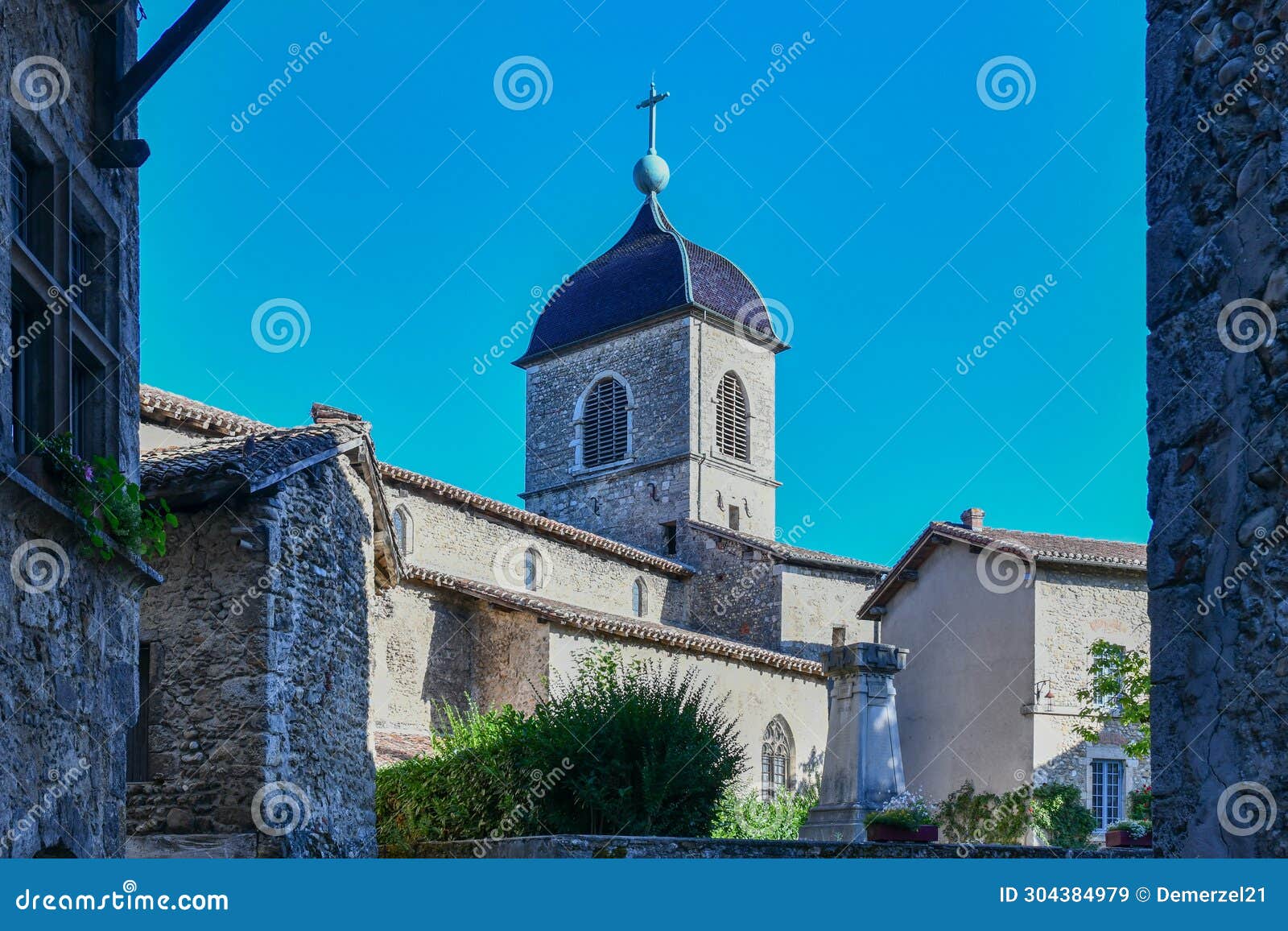 Church of Sainte-Marie-Madeleine - Perouges, France Stock Image - Image ...