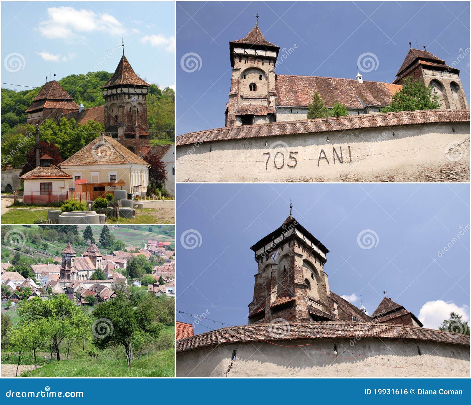 Fortified Church - Valea Viilor (collage) Stock Photo - Image of ...