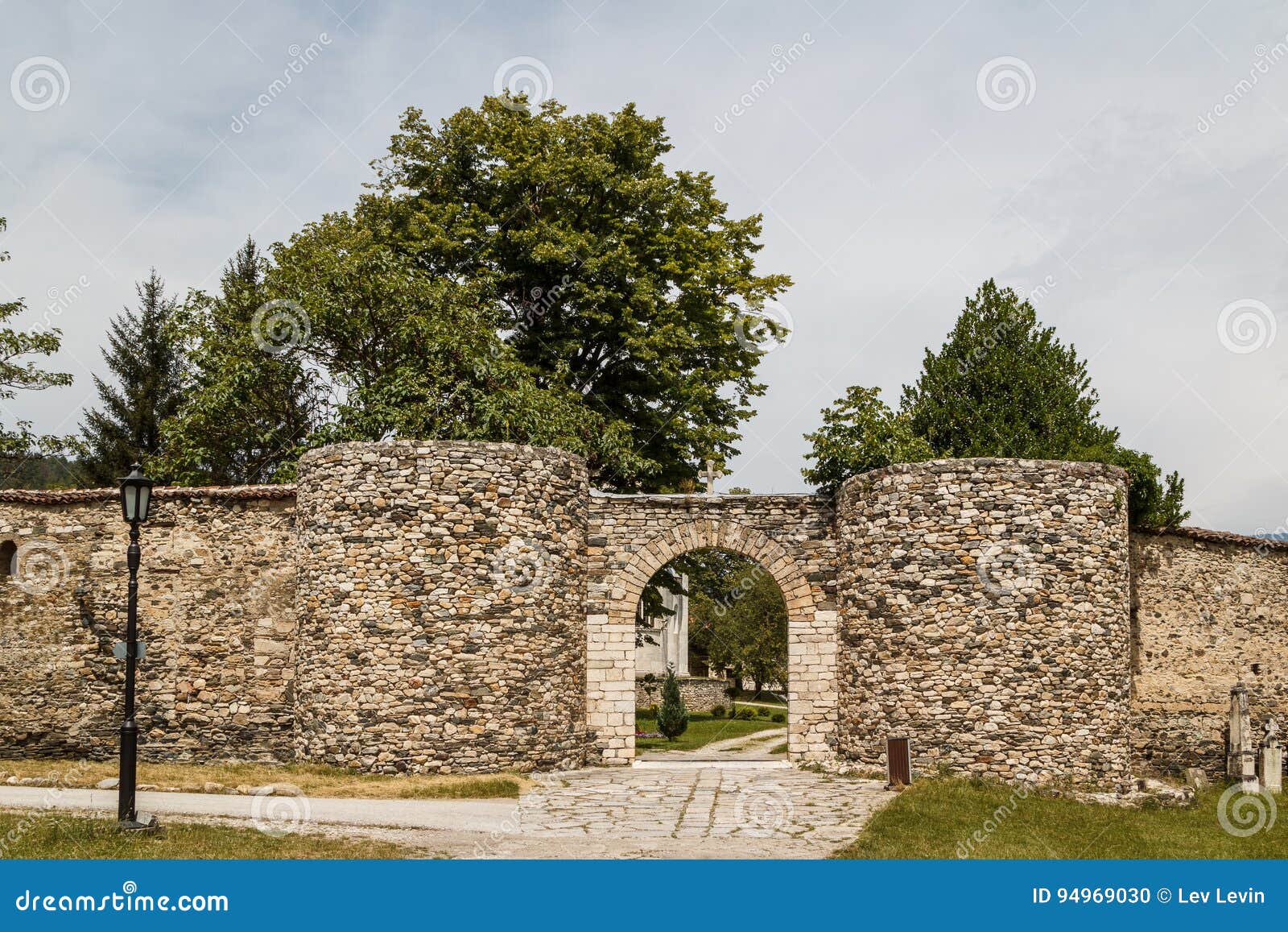 Fortified Medieval Studenica Monastery Stock Photo - Image of religion ...