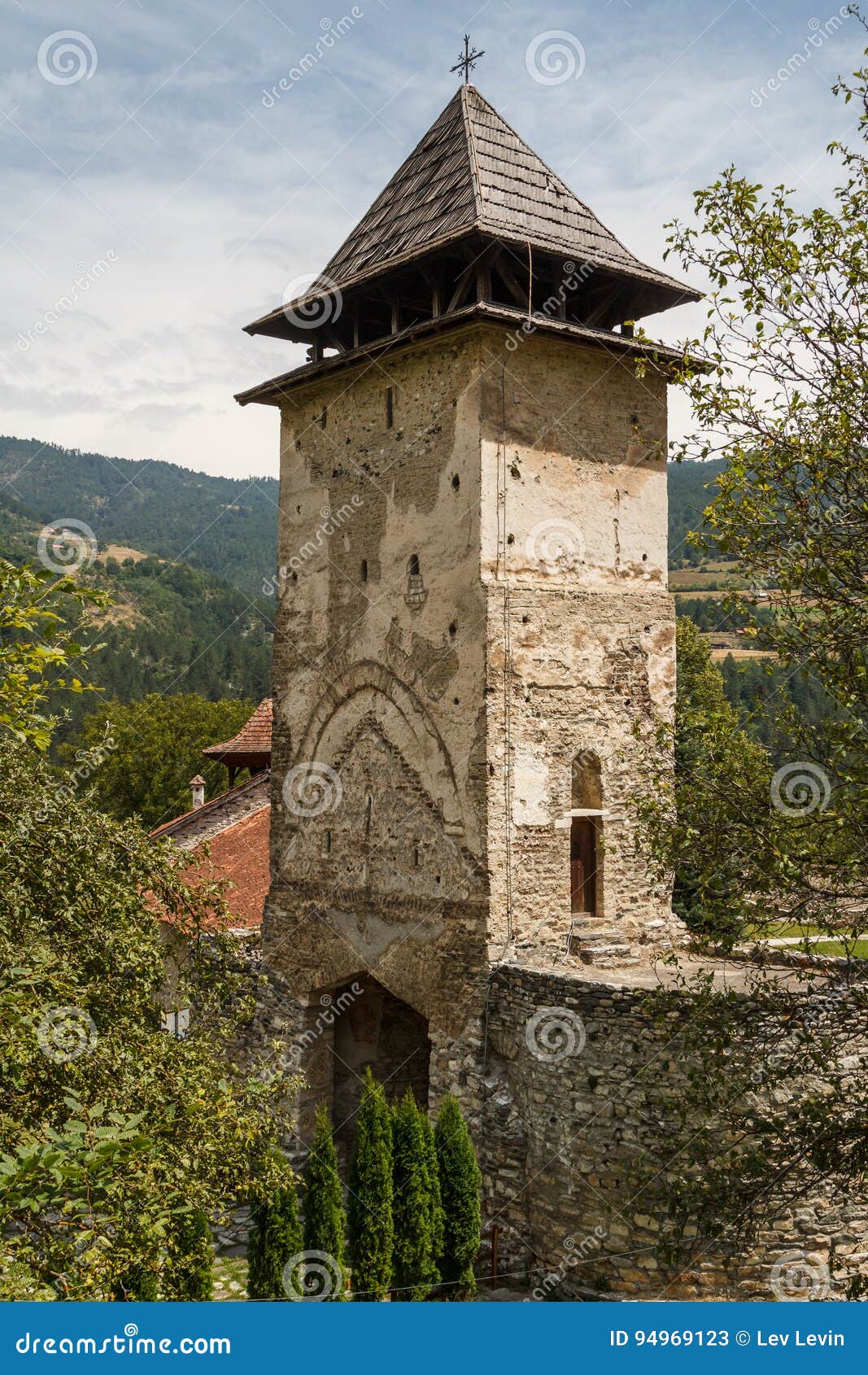 Fortified Medieval Studenica Monastery Stock Image - Image of medieval ...