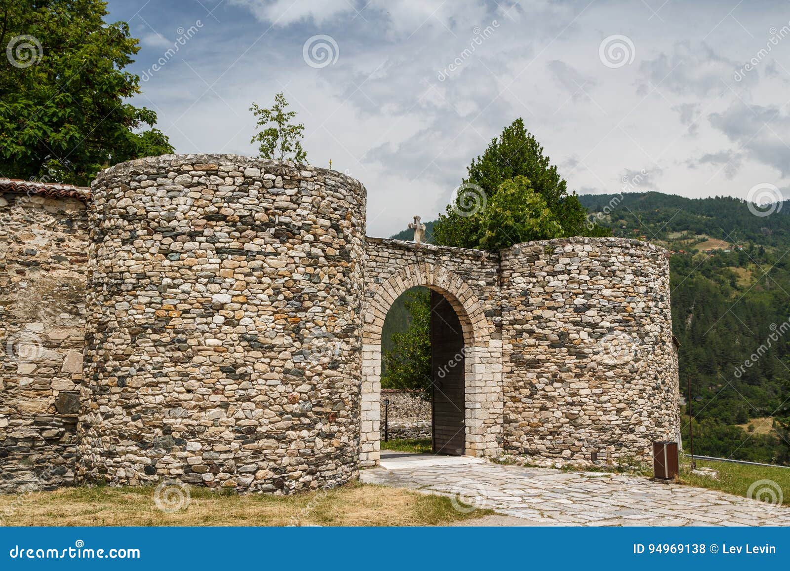 Fortified Medieval Studenica Monastery Stock Photo - Image of monastery ...
