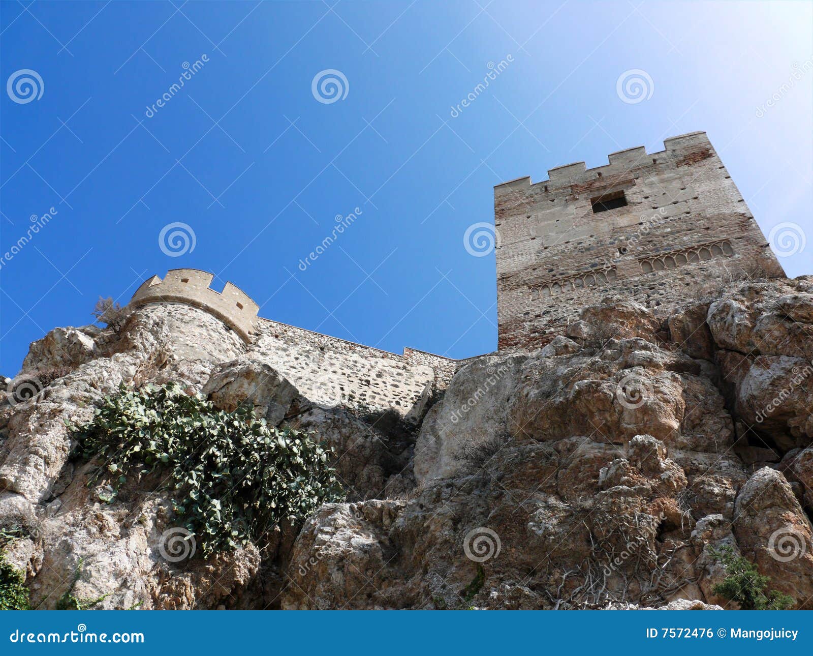 Fortified Muslim Castle in Andalusia Stock Photo - Image of defensive ...